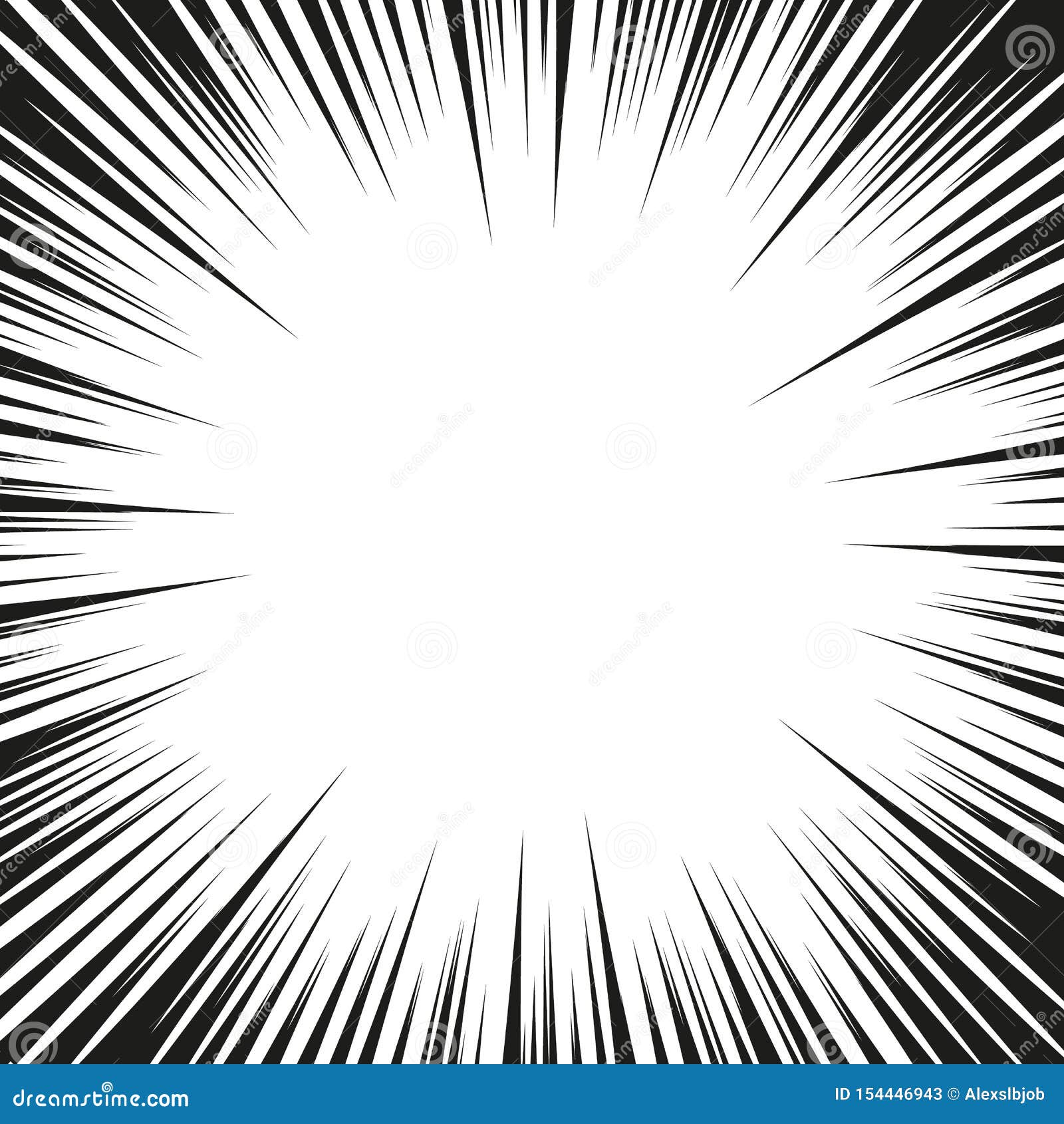 Graphic Explosion With Speed Lines. Comic Book Design Element. Vector ...