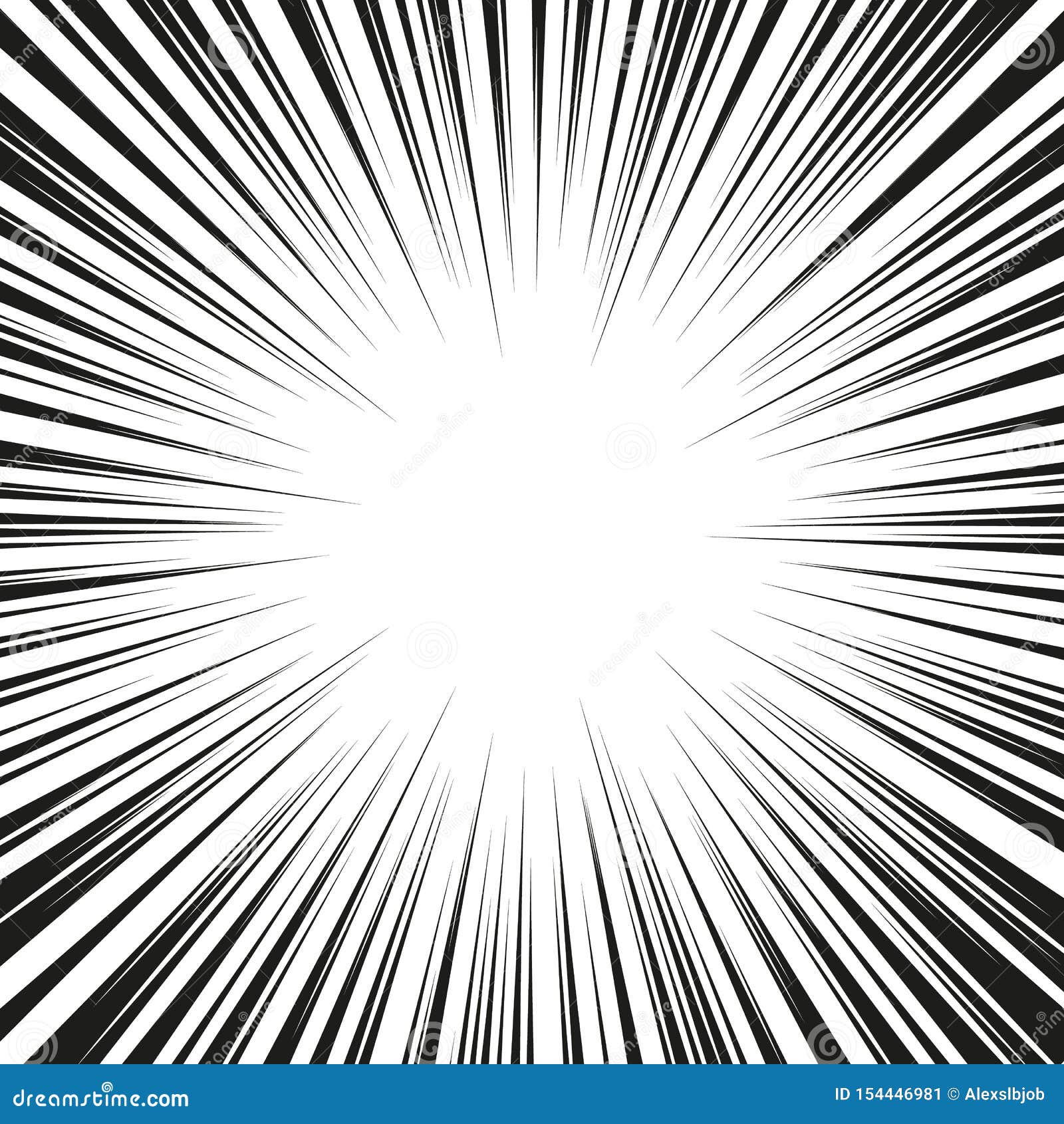 Graphic Explosion with Speed Lines. Comic Book Design Element. Retro ...