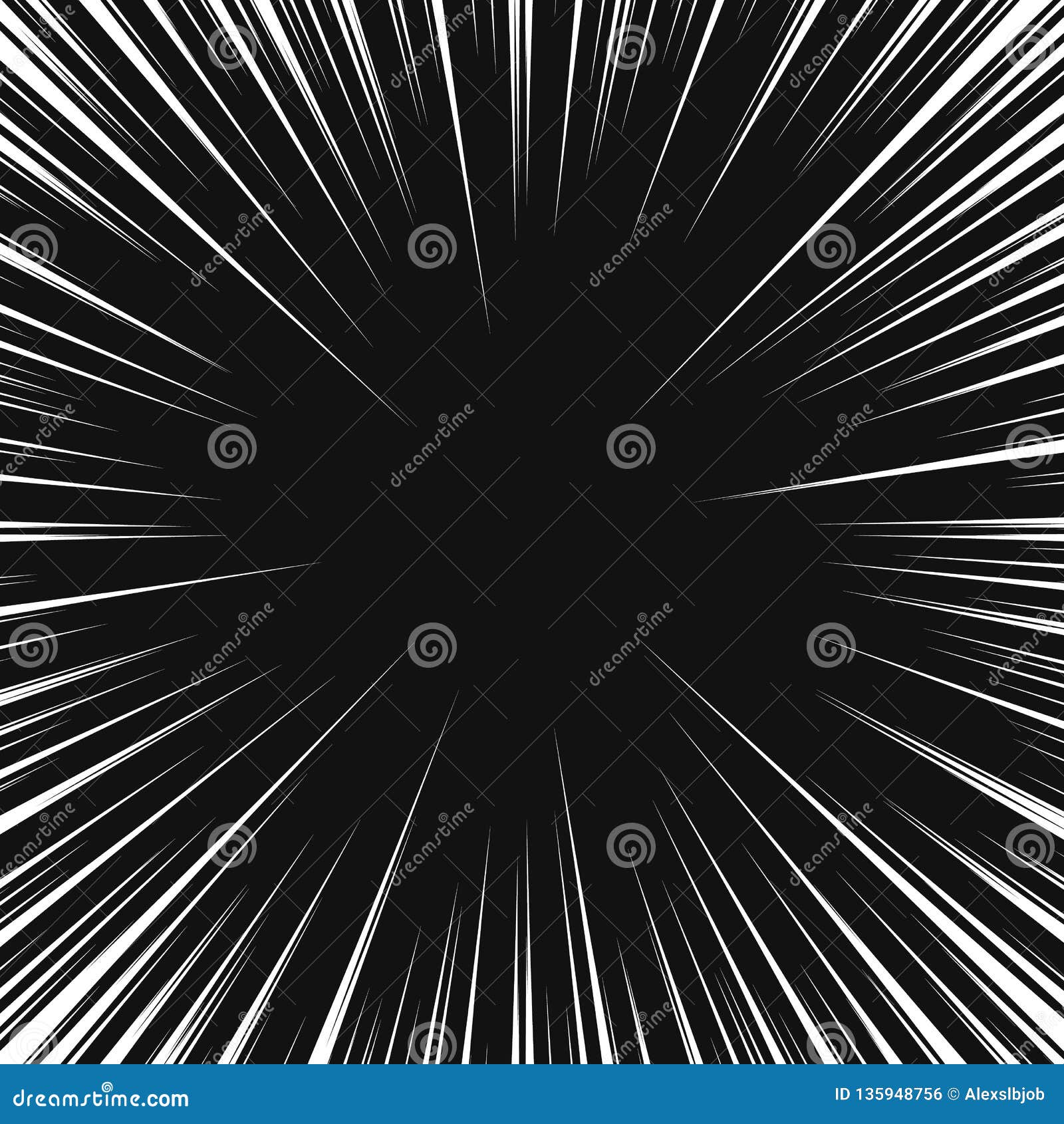 Graphic Explosion with Speed Lines. Comic Book Design Element. Vector ... Graphic Explosion with Speed Lines. Comic Book Design Element. Vector ...