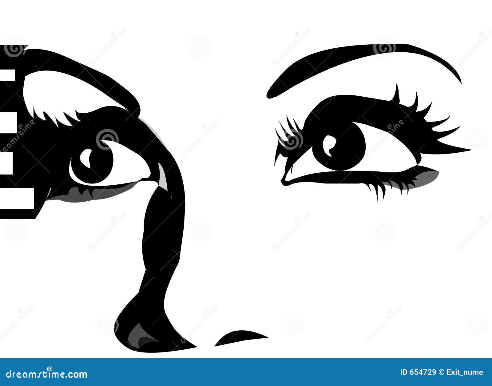 Graphic Eyes Looking Up stock illustration. Illustration of print - 654729