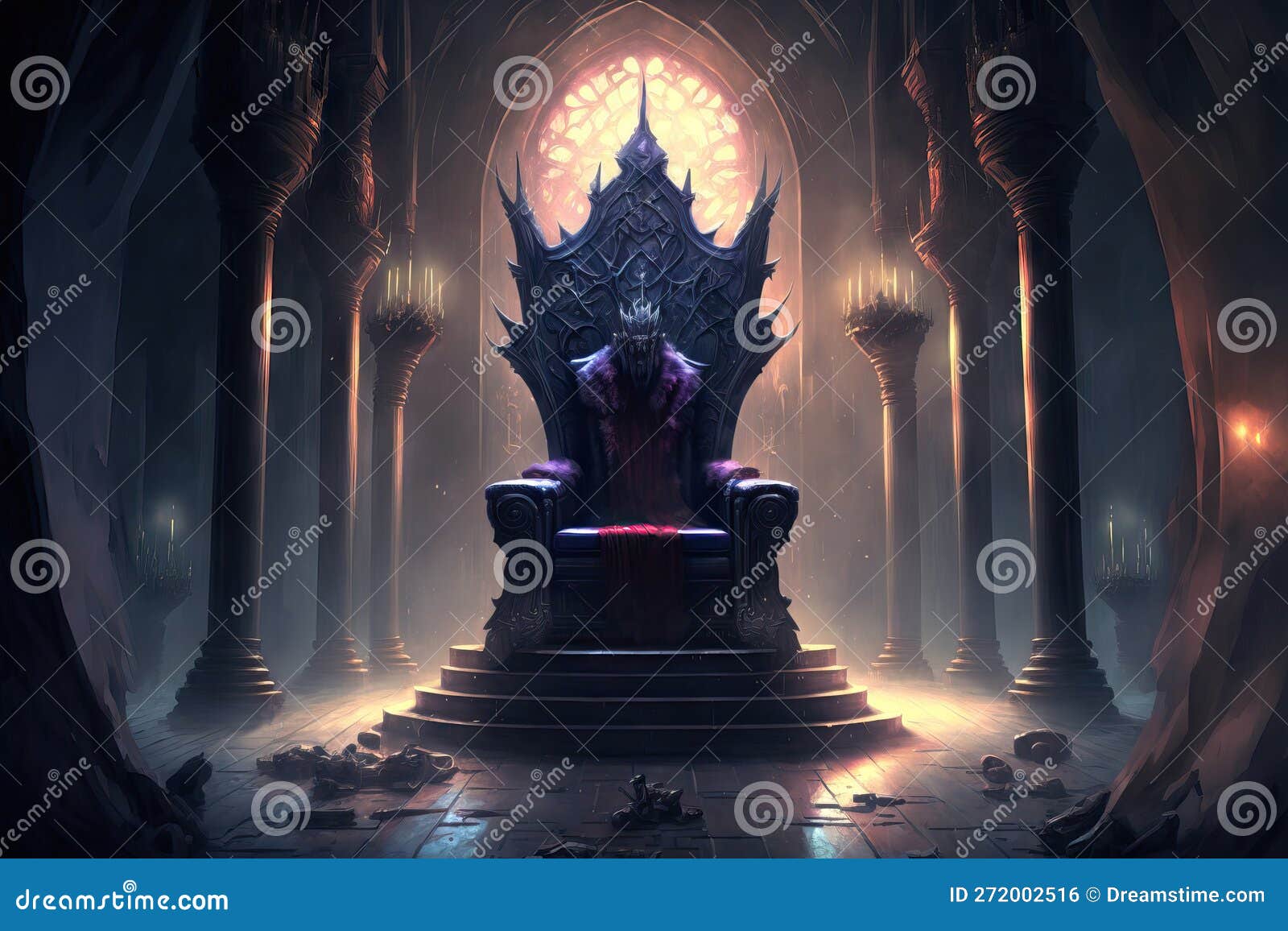 Graphic Fantasy Horror Throne Stock Illustration - Illustration of ...