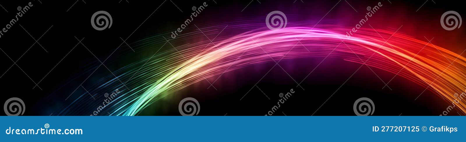 Dark Background with Beautiful, Intense, Rainbow-colored Lights that ...