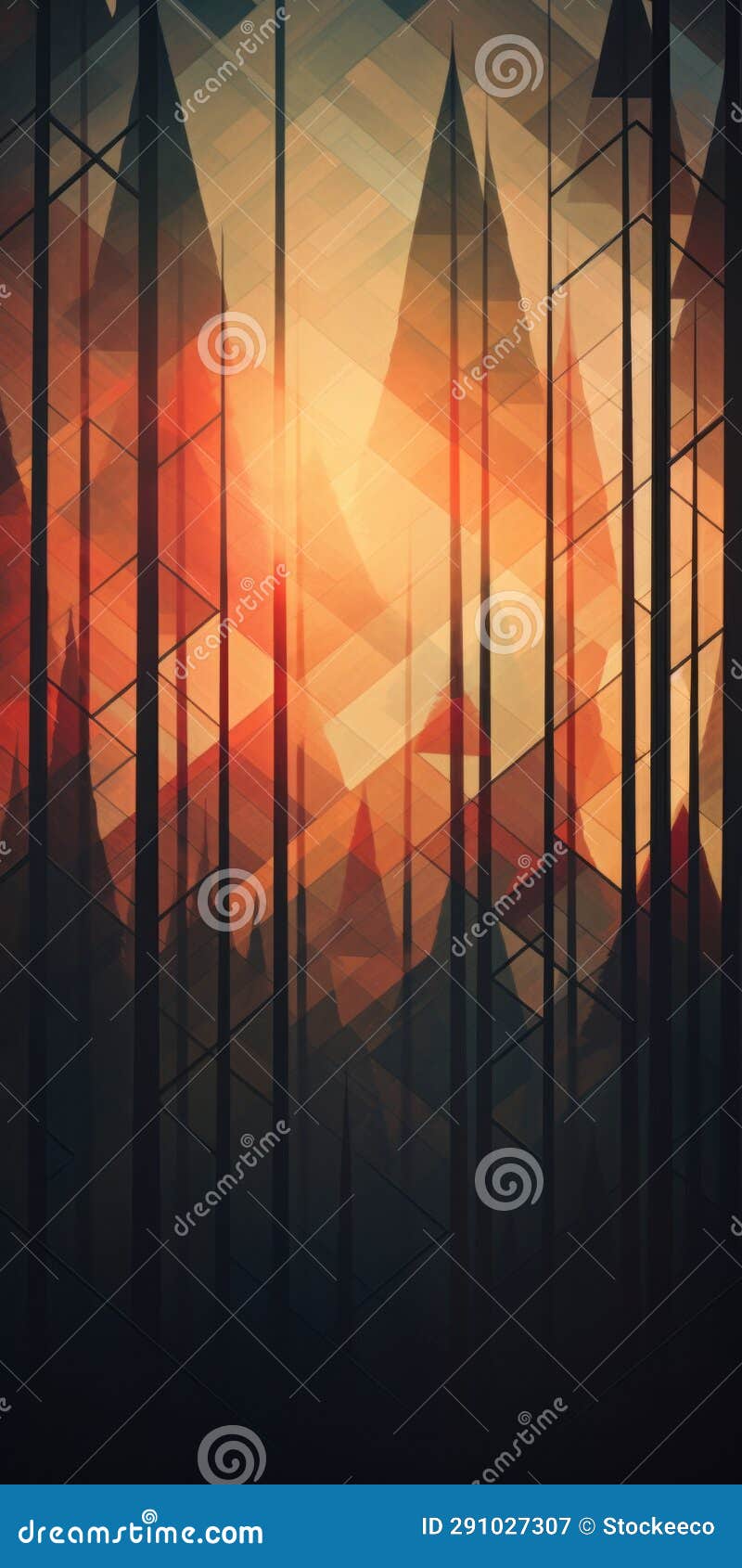 Captivating Mountain Landscape Geometric Wallpaper with Forestpunk ...