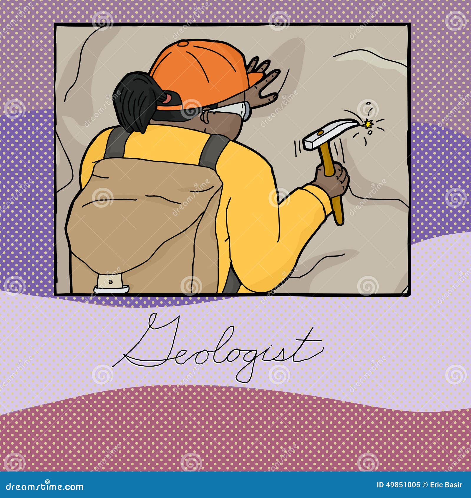 Graphic about Female Geologist Stock Illustration - Illustration of ...