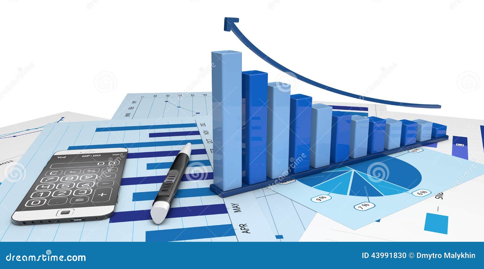 Graphic of Financial Analysis Stock Illustration - Illustration of ...