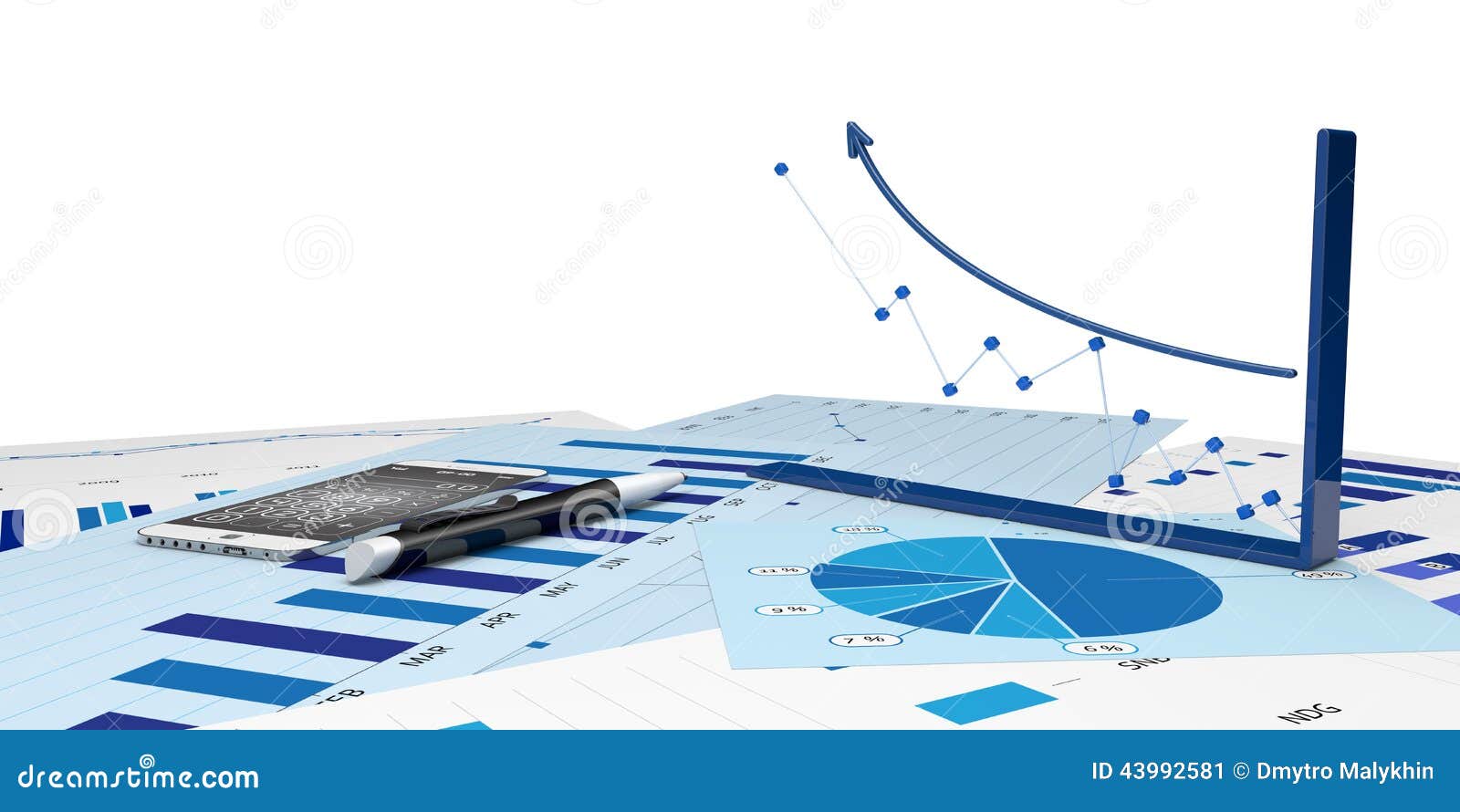 Graphic of Financial Analysis Stock Illustration - Illustration of ...