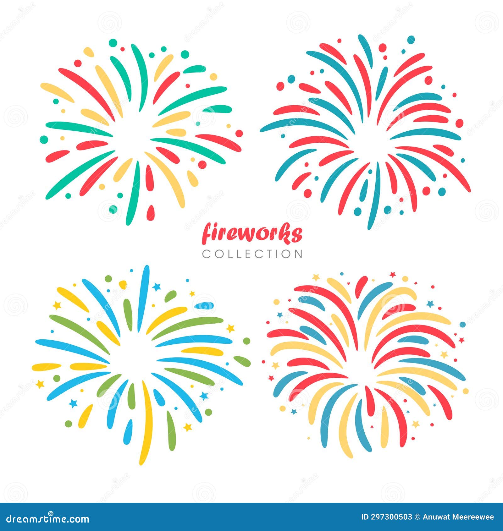Graphic Fireworks Design for Celebrating the New Year Stock Vector ...
