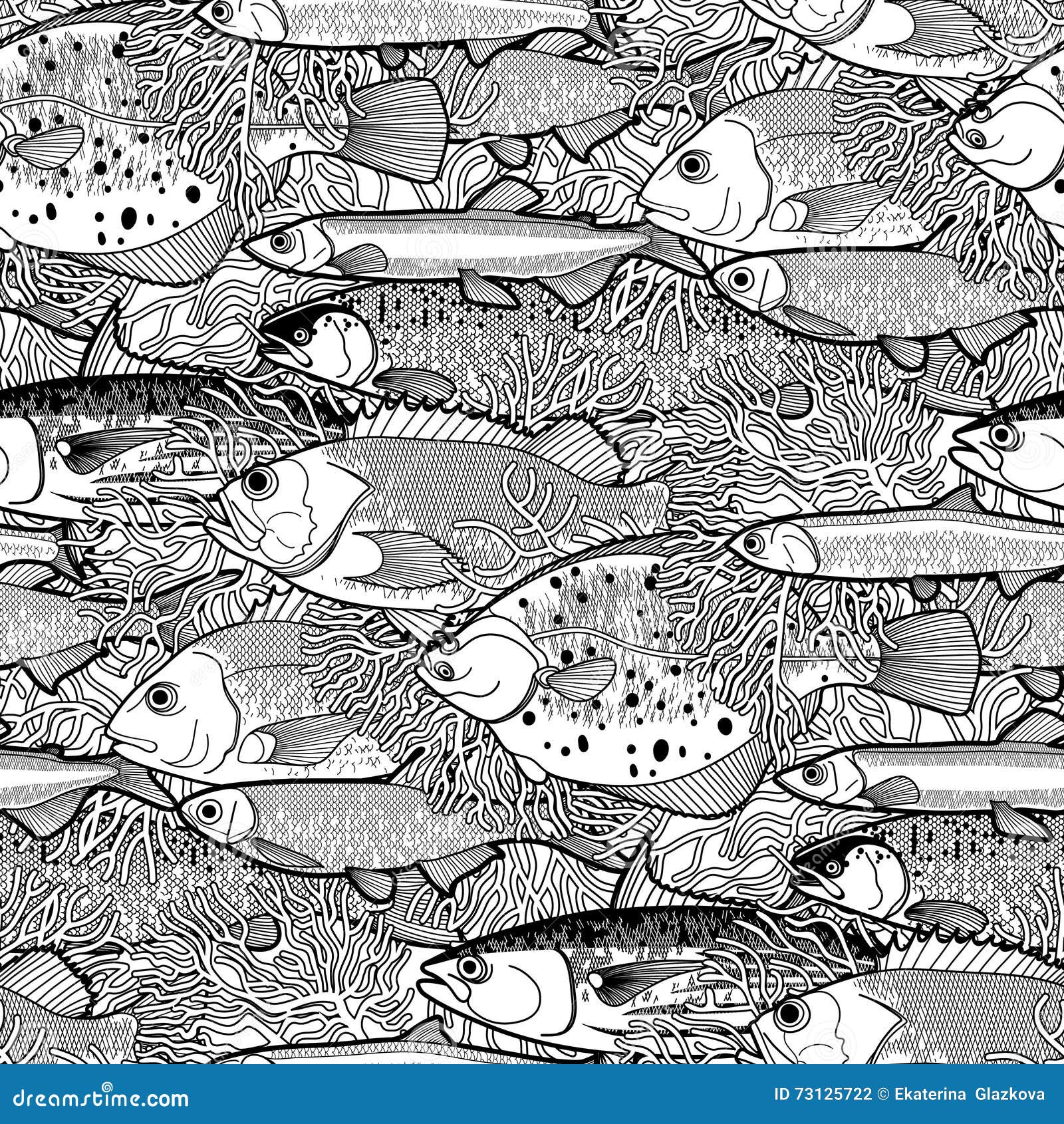 Pattern Coloring Cod Stock Illustrations – 6 Pattern Coloring Cod Stock ...