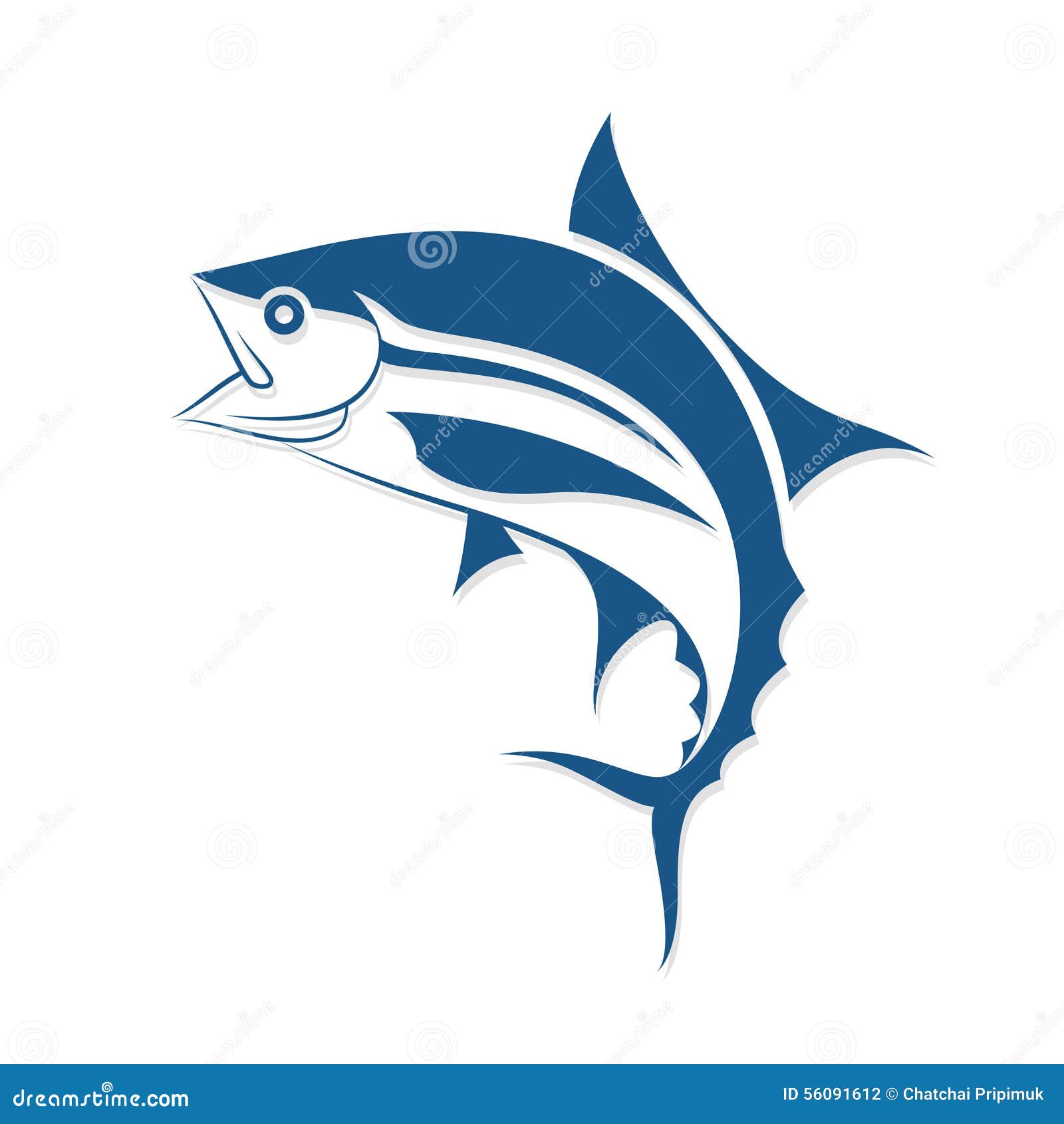 Graphic Fish Cartoon, Vector | CartoonDealer.com #122765328