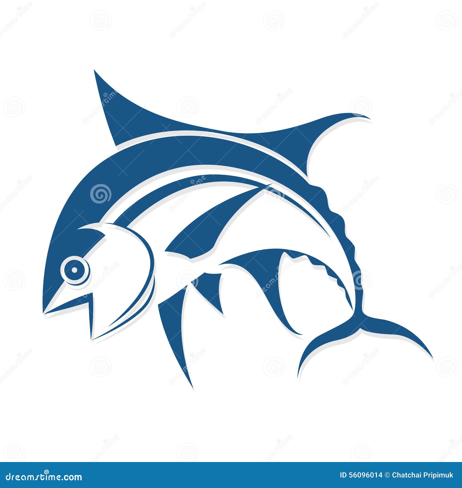 Graphic Fish Cartoon, Vector | CartoonDealer.com #122765328