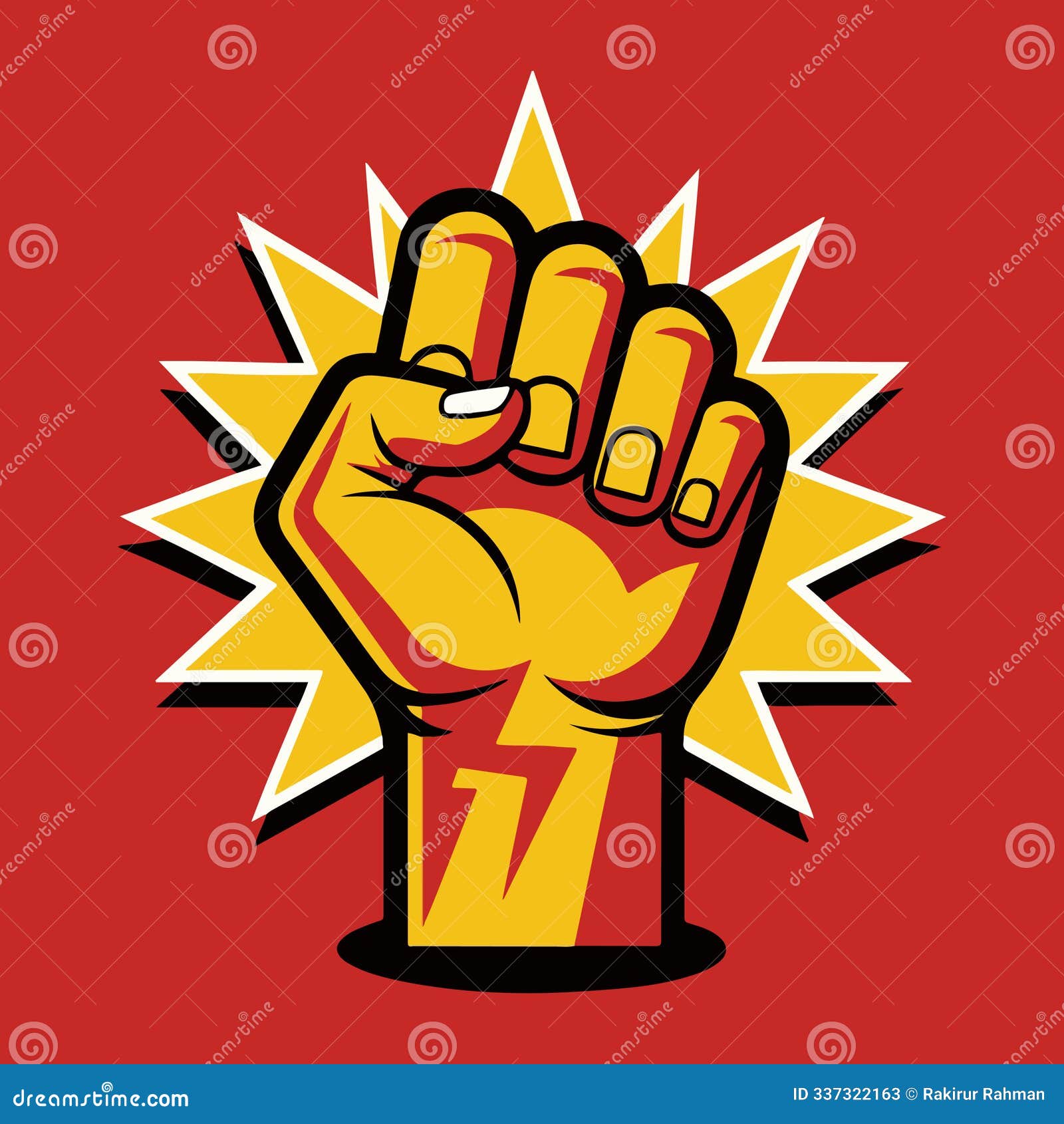 Graphic Flat Design Drawing Stylized Singer Hand Using Microphone ...