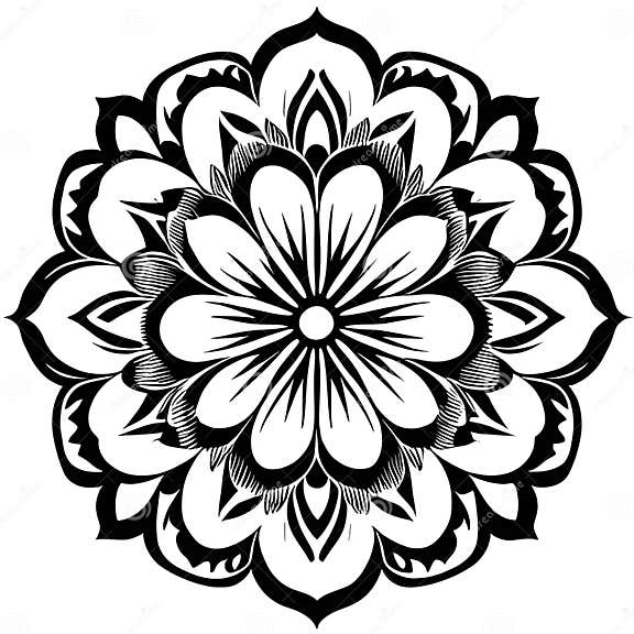 The Graphic of Flower Tattoo Vector Editorial Photography ...