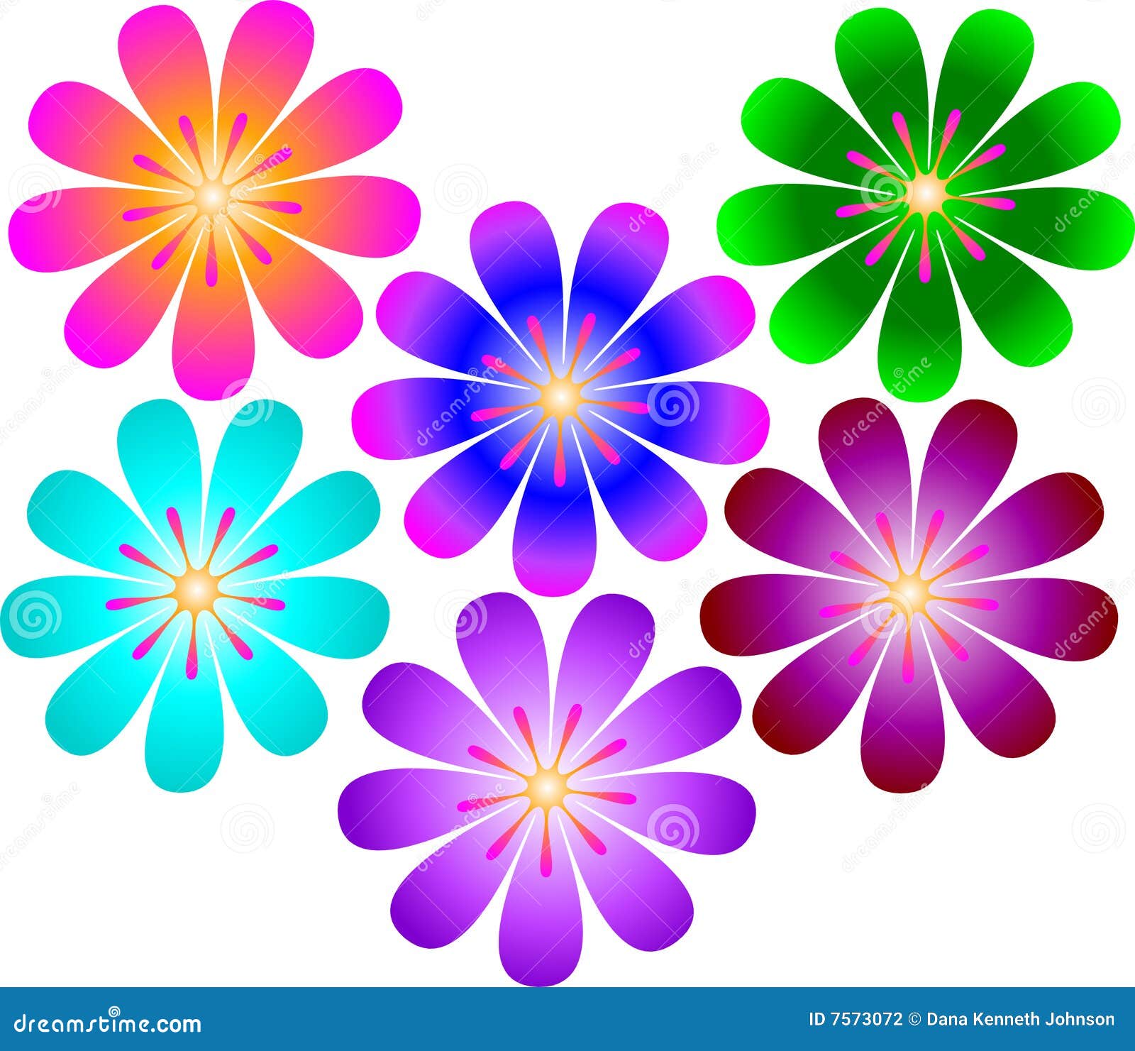 Graphic Flowers stock illustration. Illustration of bold - 7573072