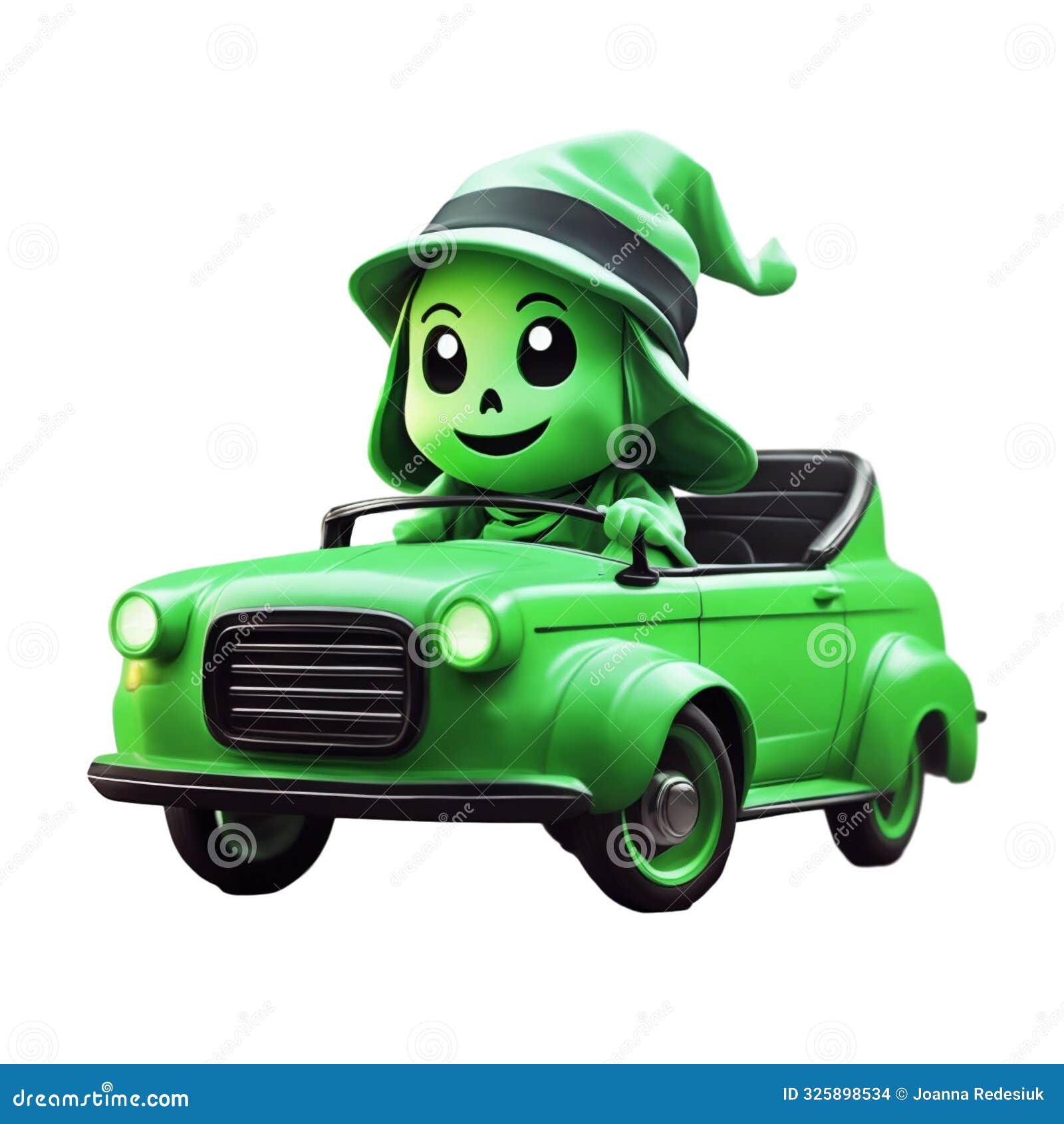 Ghost Driving A Classic Truck Filled With Candy Vector Illustration ...