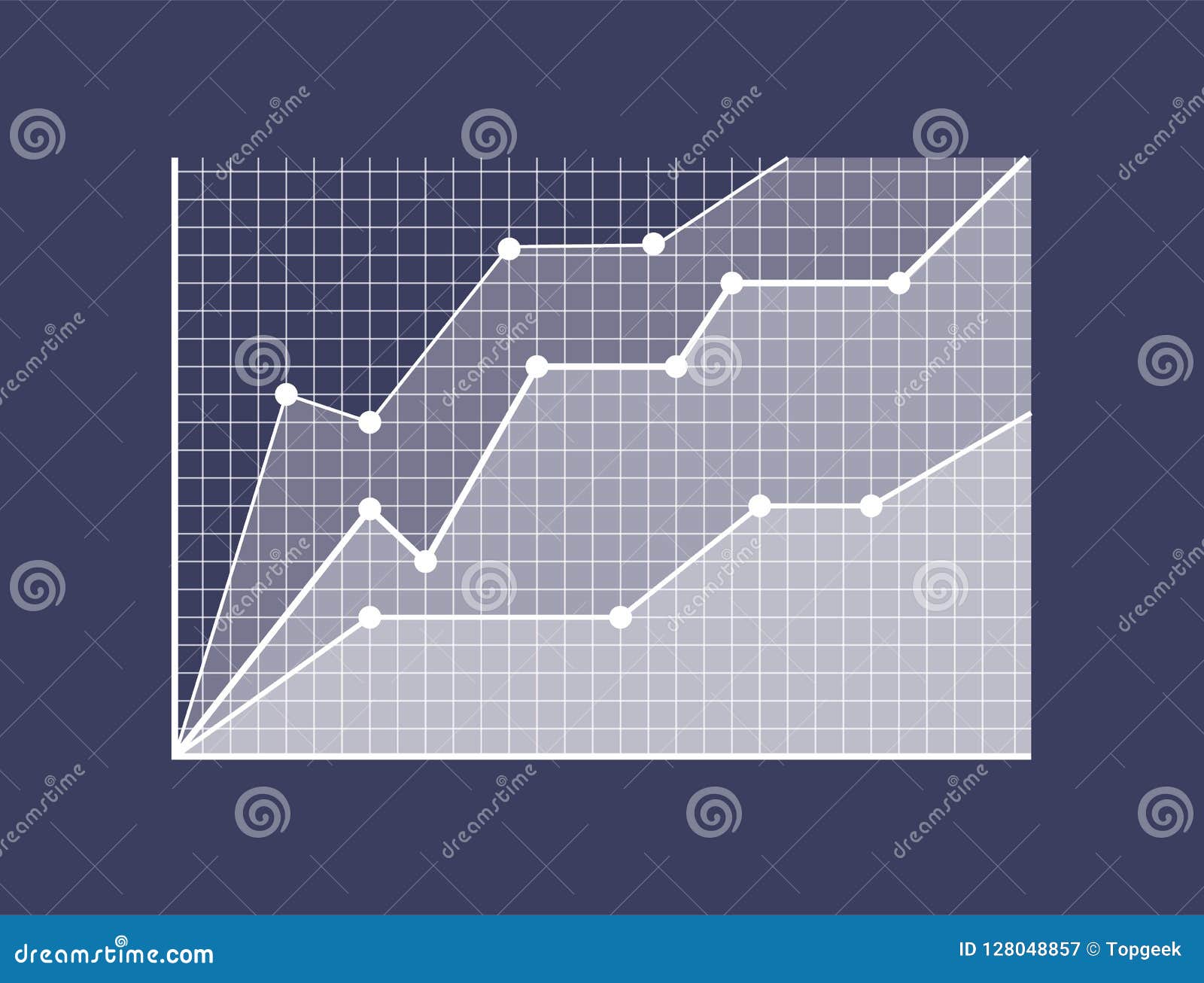 Graphic of Growth with Curves and Thick Apexes Stock Vector ...