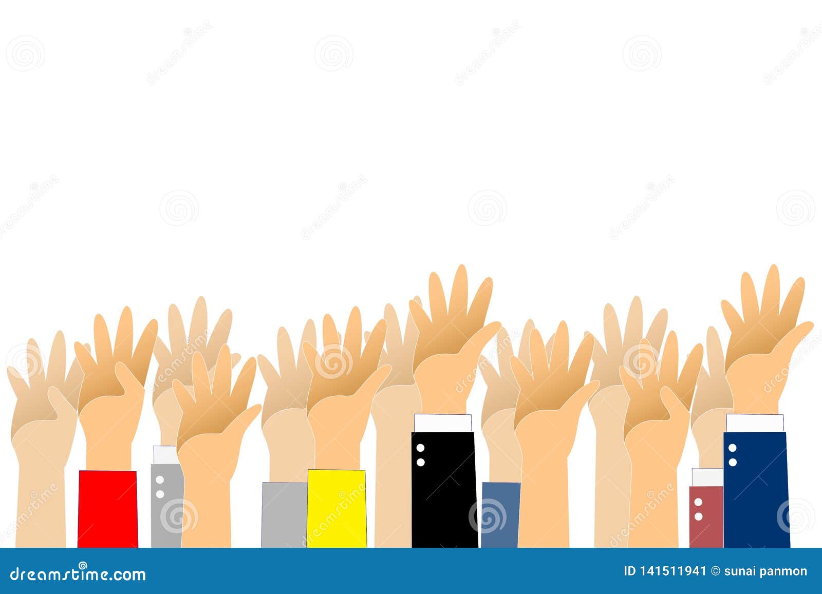 Graphic Hand Up and Vote Text is Red Color on White Background. Graphic ...