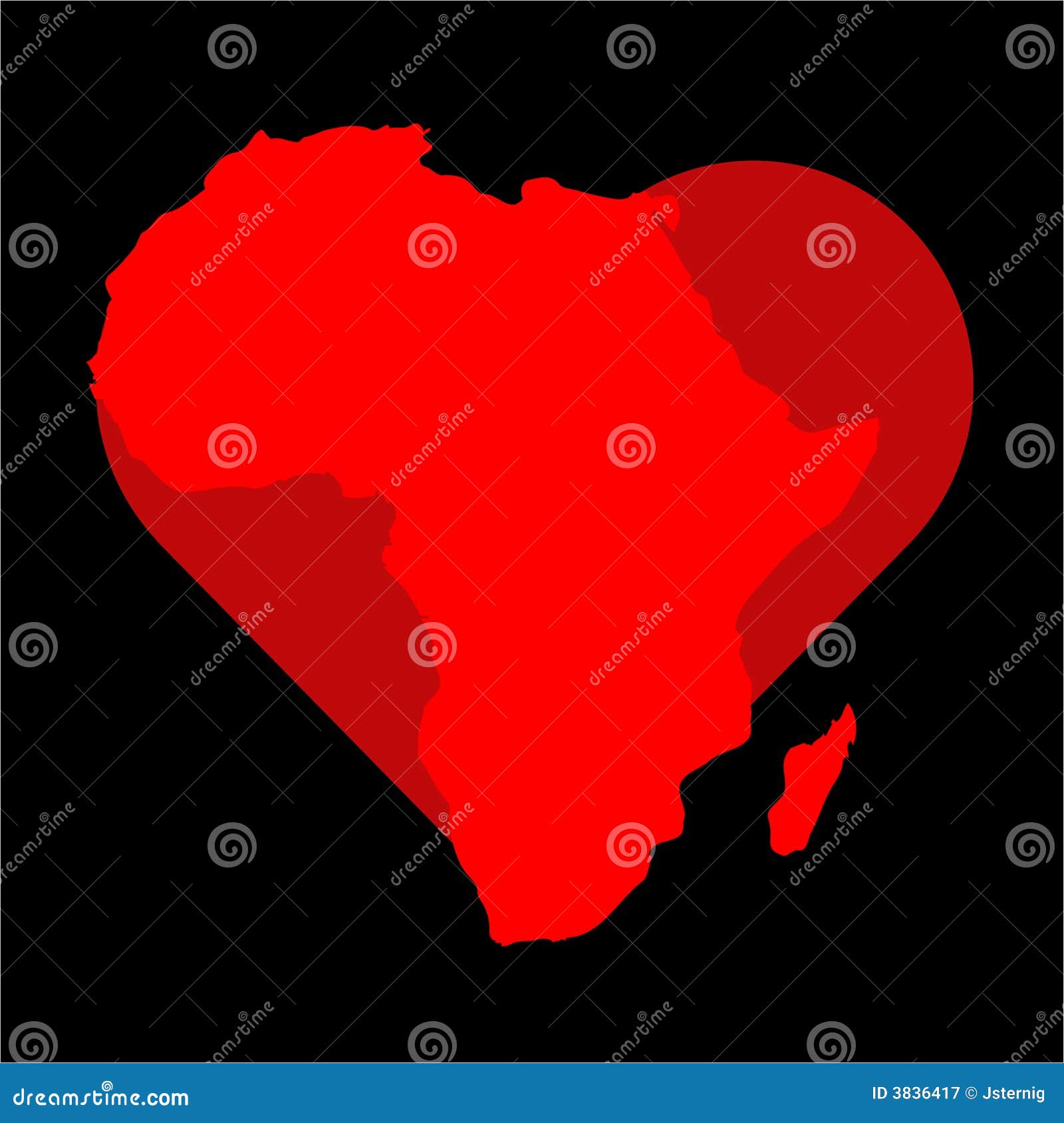Graphic of Heart and Africa Stock Vector - Illustration of emotion ...