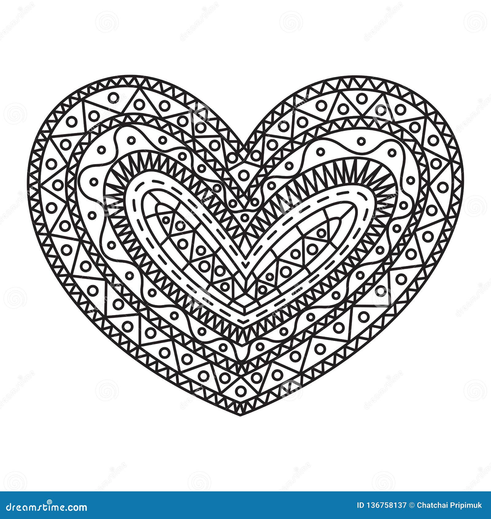 Graphic Doodle Heart, Vector Stock Vector - Illustration of graphic ...