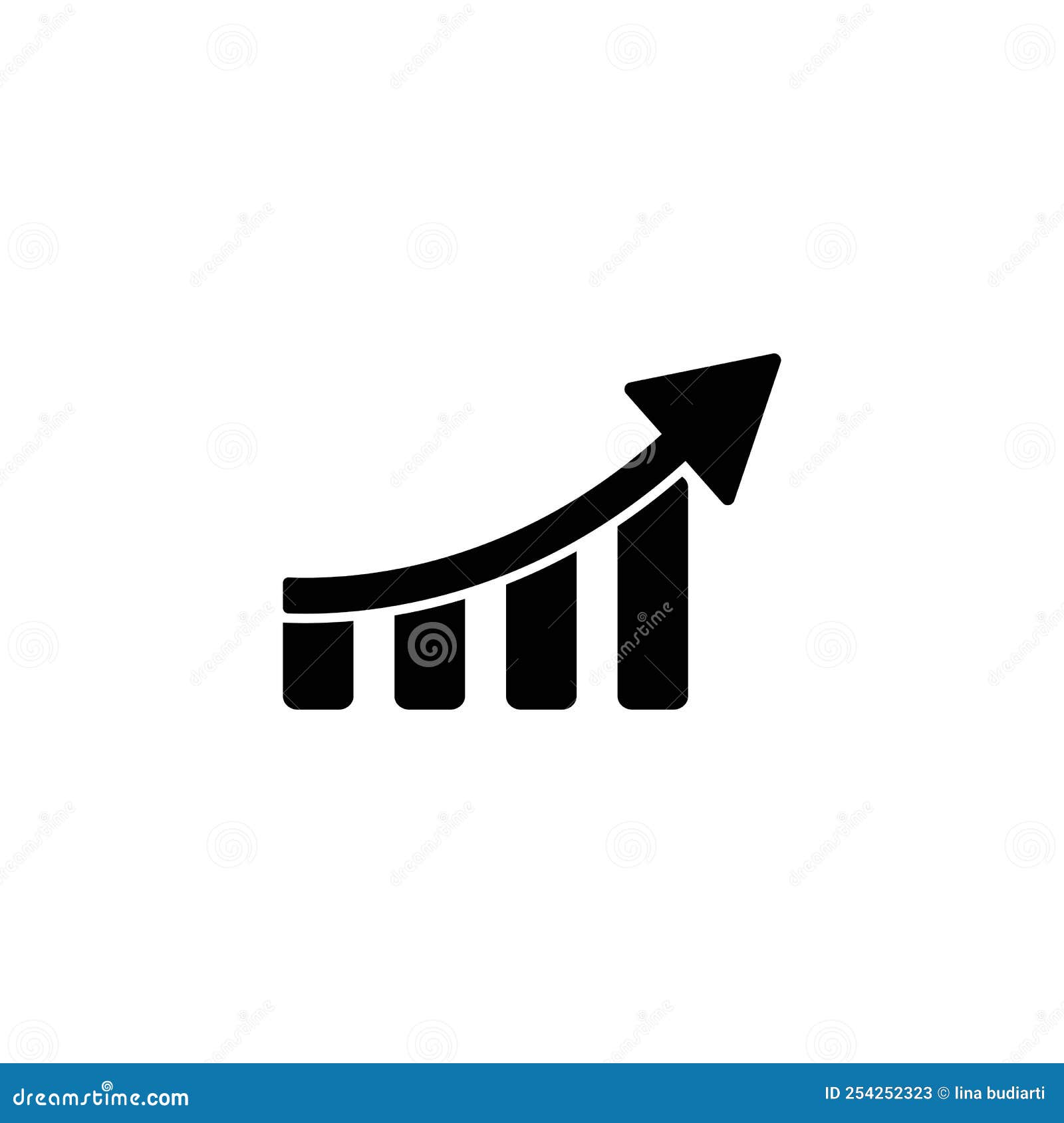 Graphic icon or arrow stock vector. Illustration of investment - 254252323