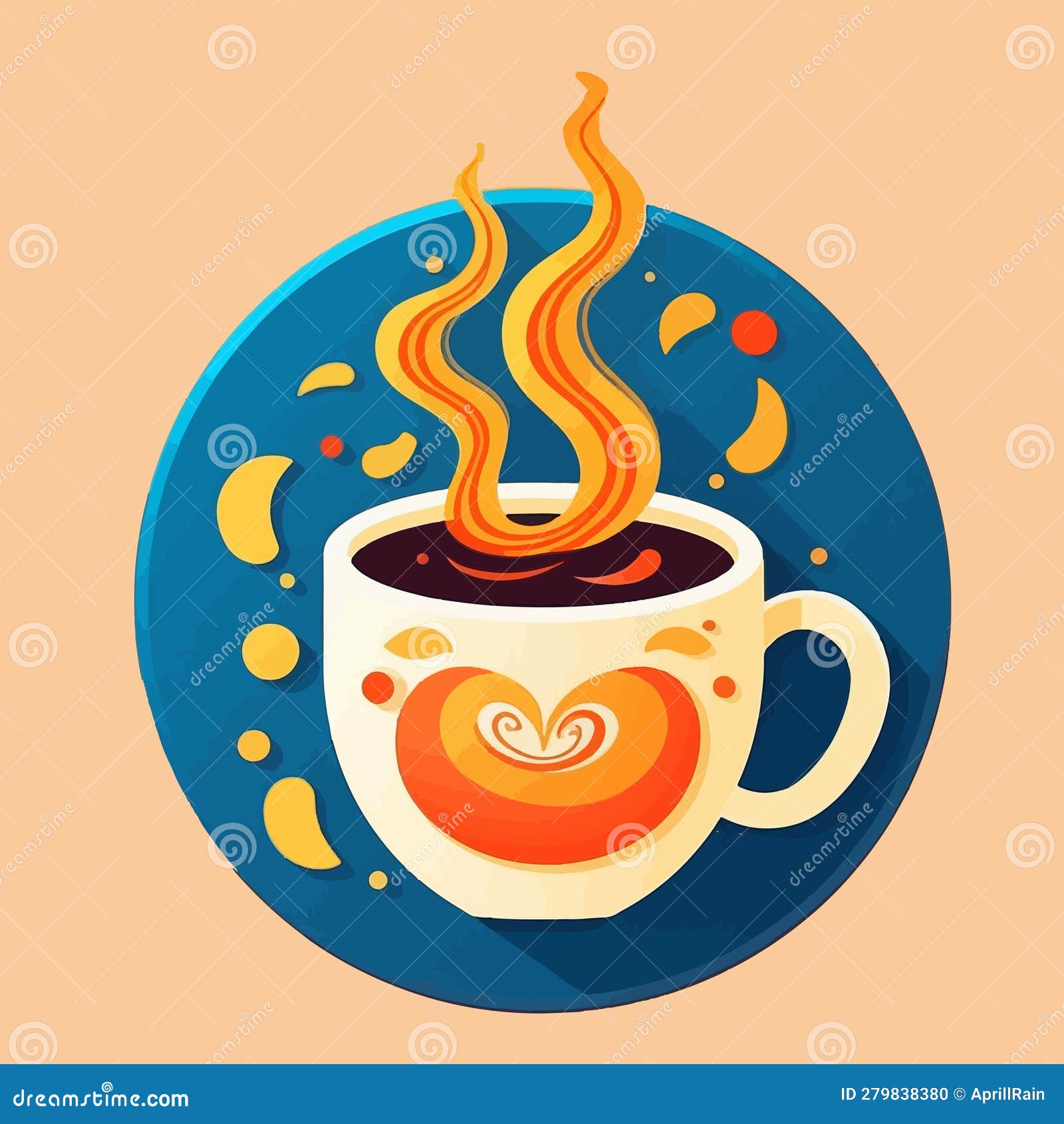 Graphic Icon of a Cup of Hot Coffee Stock Vector - Illustration of ...