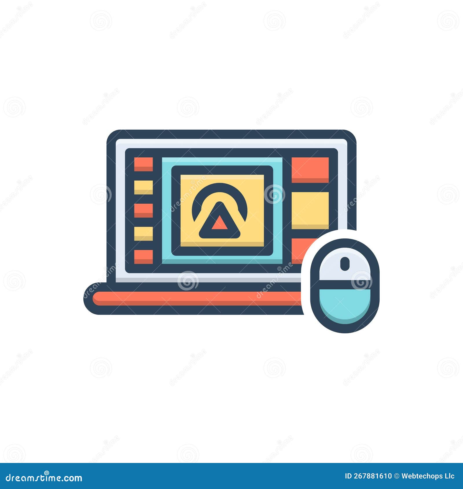 Color Illustration Icon for Graphic, Pictorial and Monitor Stock ...