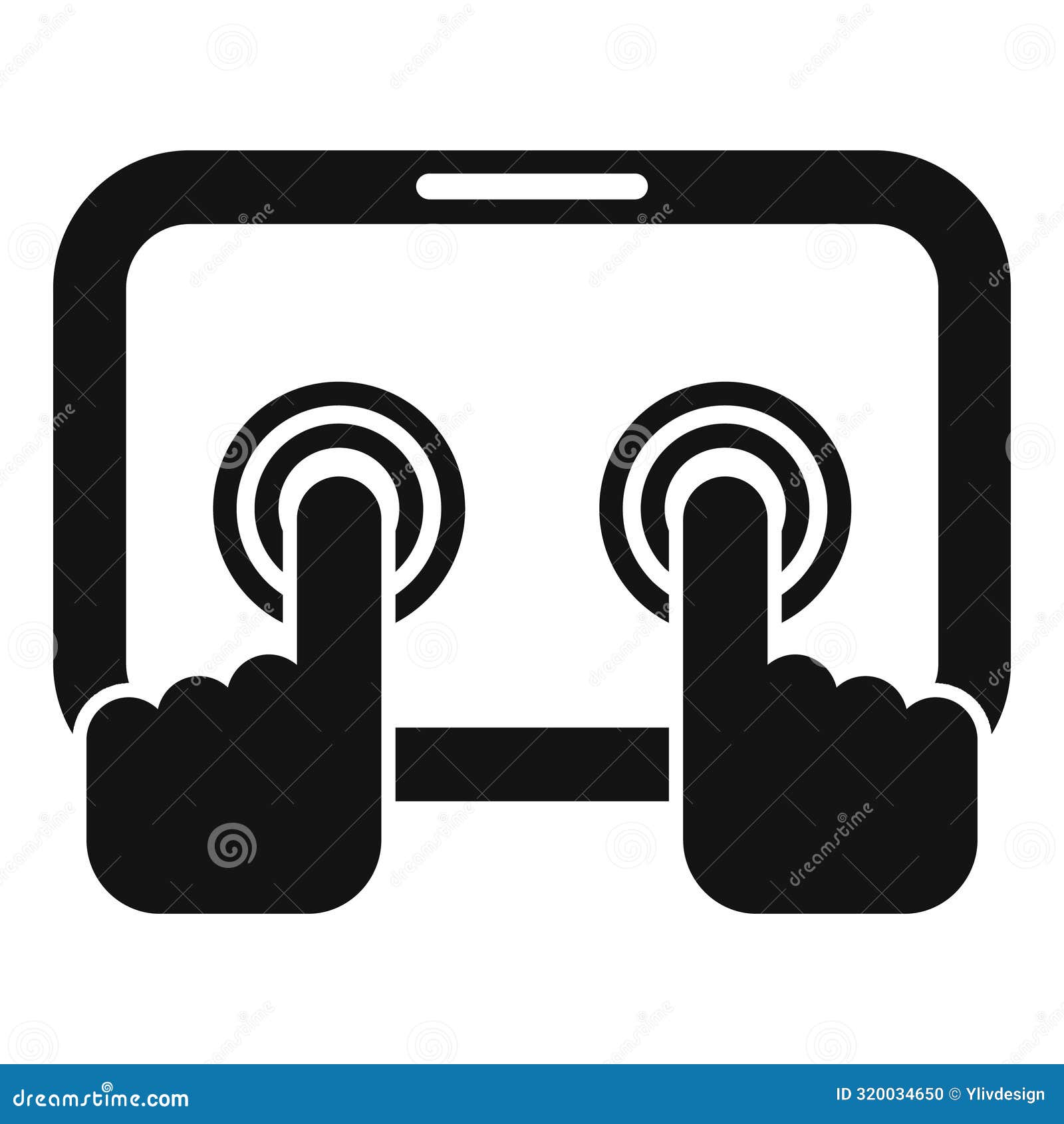 A Graphic Icon Representing a User Interacting with a Touchscreen ...