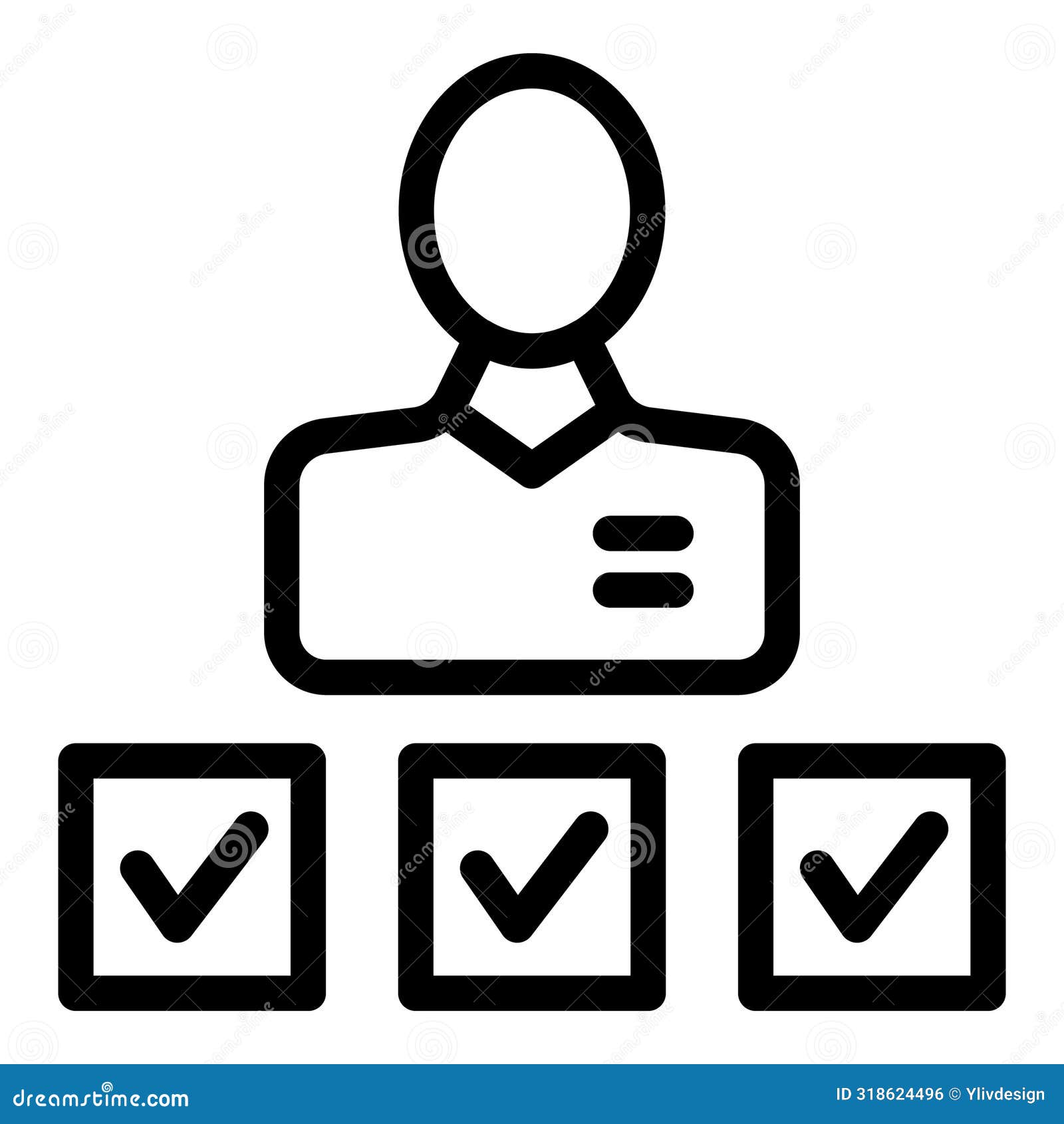 Task Completion Icon with Checked Boxes Stock Vector - Illustration of ...