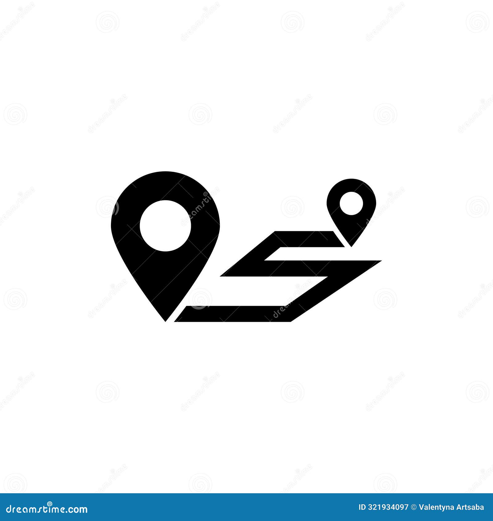 Journey Of Pins: Charting Minimalist Pathways Across The Globe. Concept ...