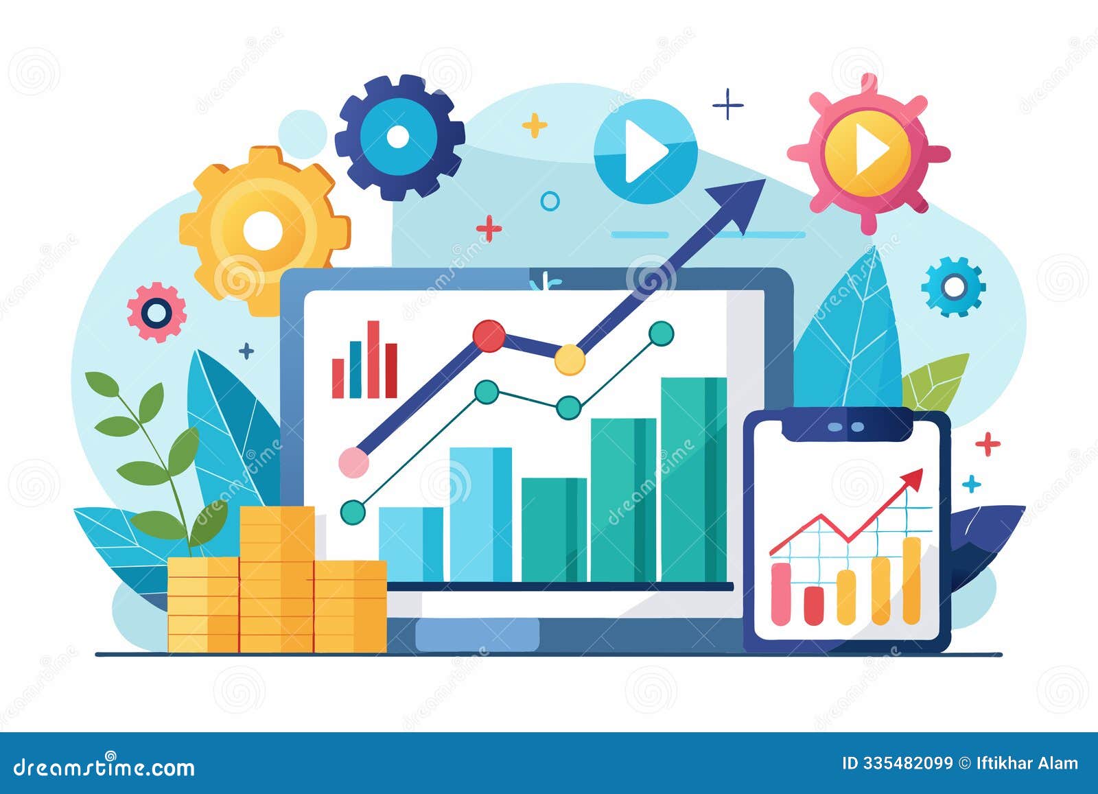 The Graphic Illustrates Performance Management Concepts Using Charts ...