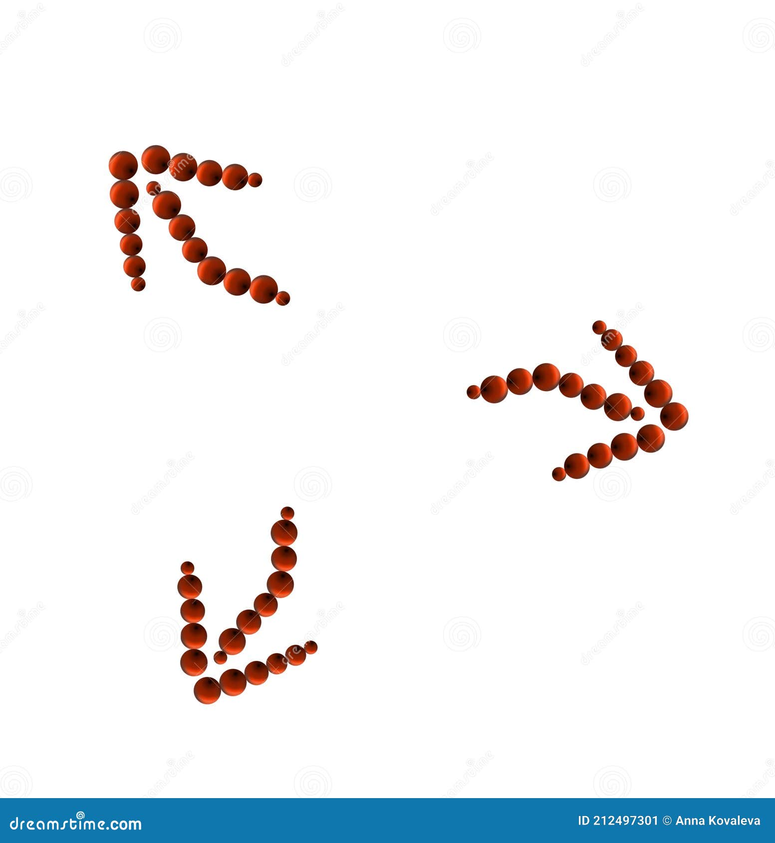 Graphic Illustration. an Arrow of Balls. a Recurring Illustration Stock ...