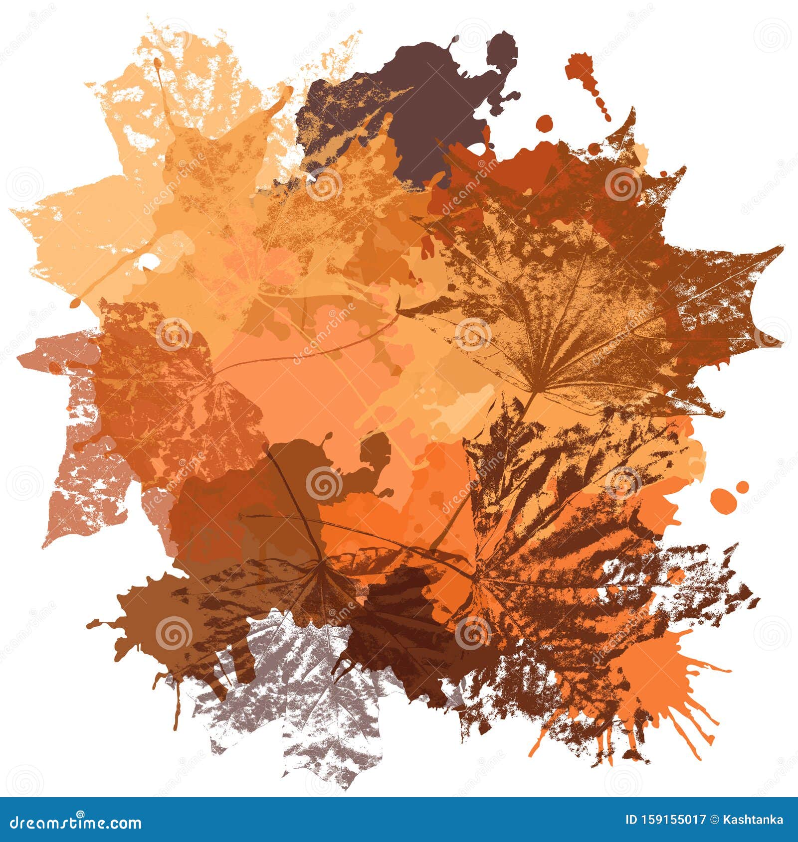 Graphic Illustration with Autumn Background Stock Vector - Illustration ...