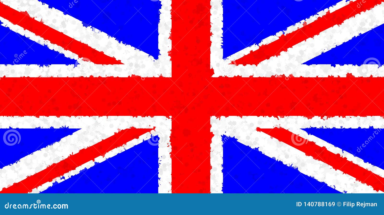 Illustration of a British Flag with an Irregular Pattern Stock ...