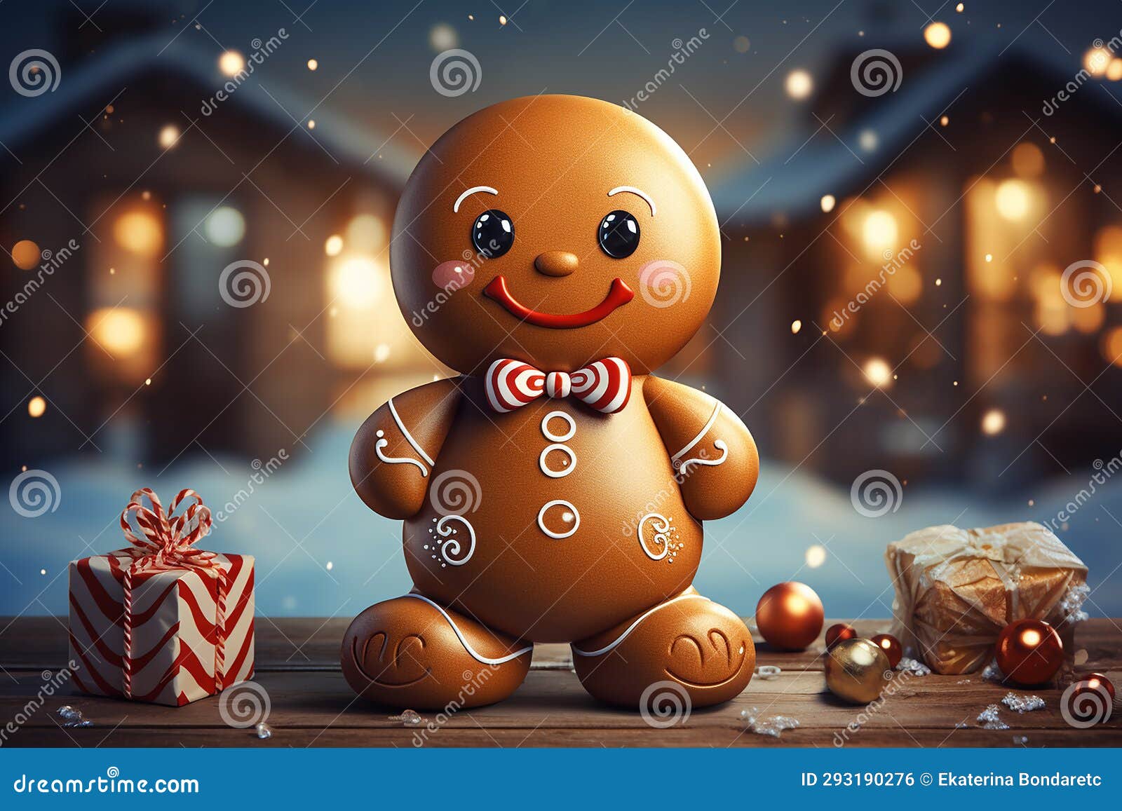 Graphic Illustration of Brown Gingerbread Man. Stock Photo - Image of ...