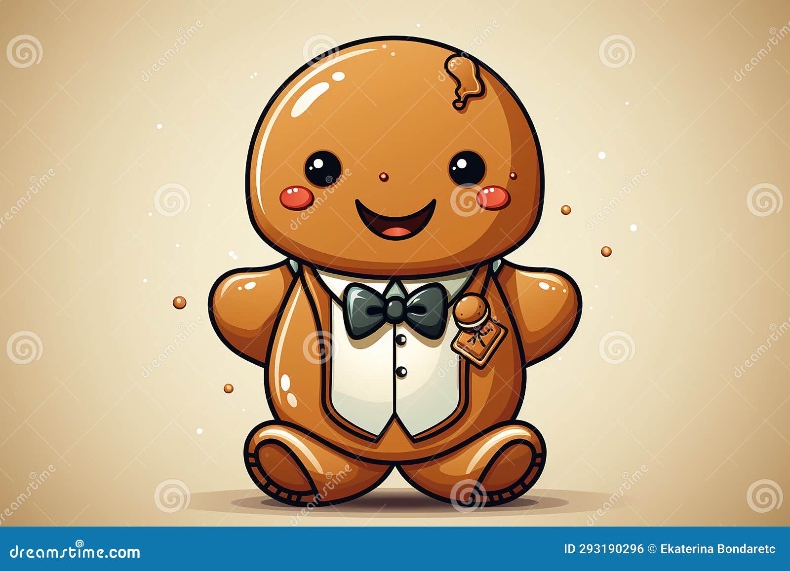 Brown Gingerbread Man Pictogram, Icon Isolated On A White Background ...