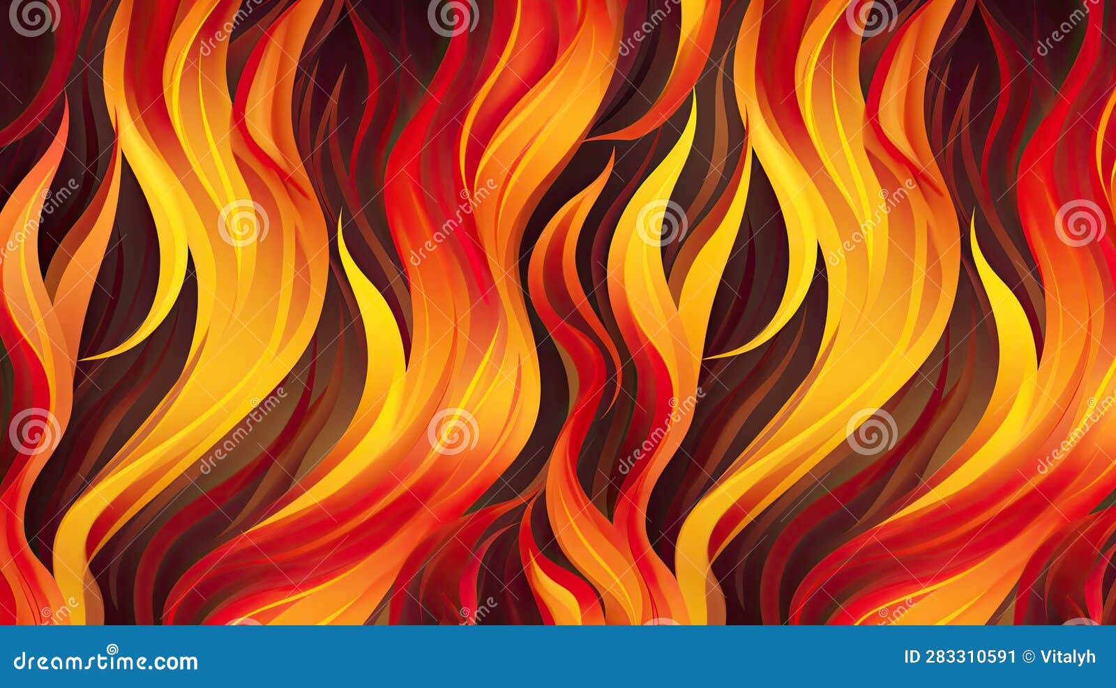 Graphic Illustration of Burning Flames. Stock Illustration ...