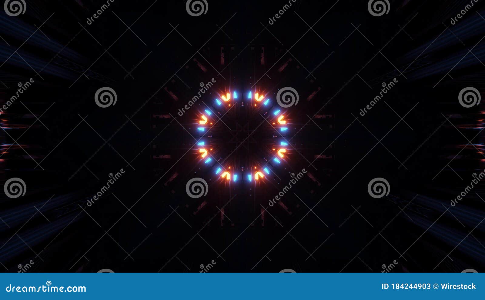 Graphic Illustration of 3D Rendered Futuristic Colorful Patterns ...