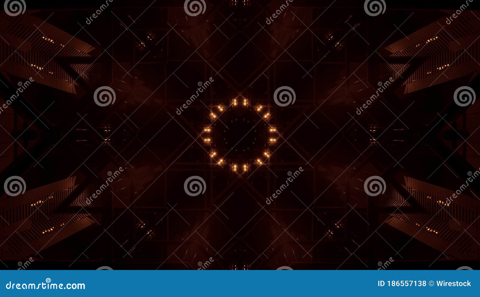 Graphic Illustration of 3D Rendered Futuristic Golden Patterns Forming ...