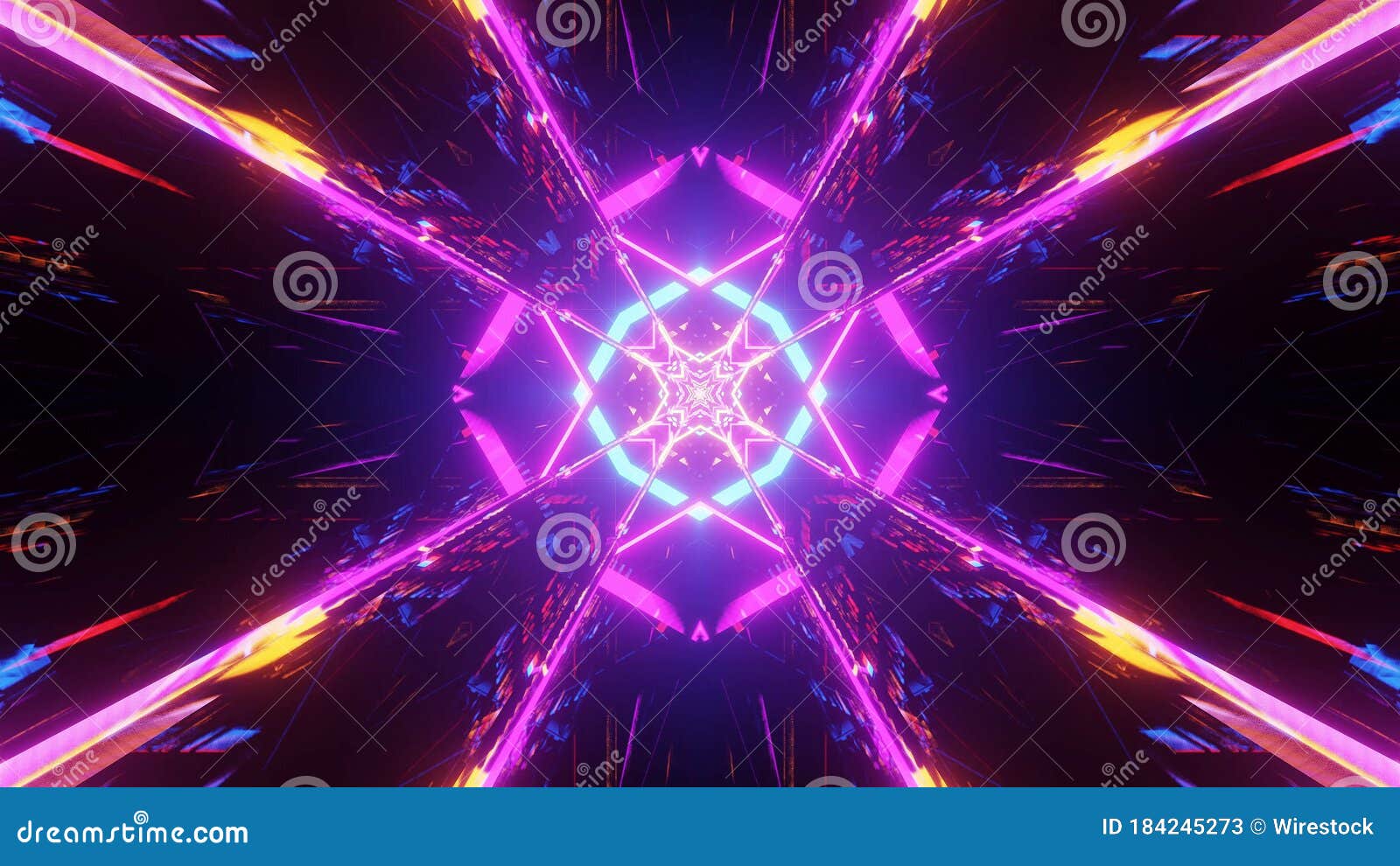 Graphic Illustration of 3D Rendered Futuristic Purple Geometric Objects ...