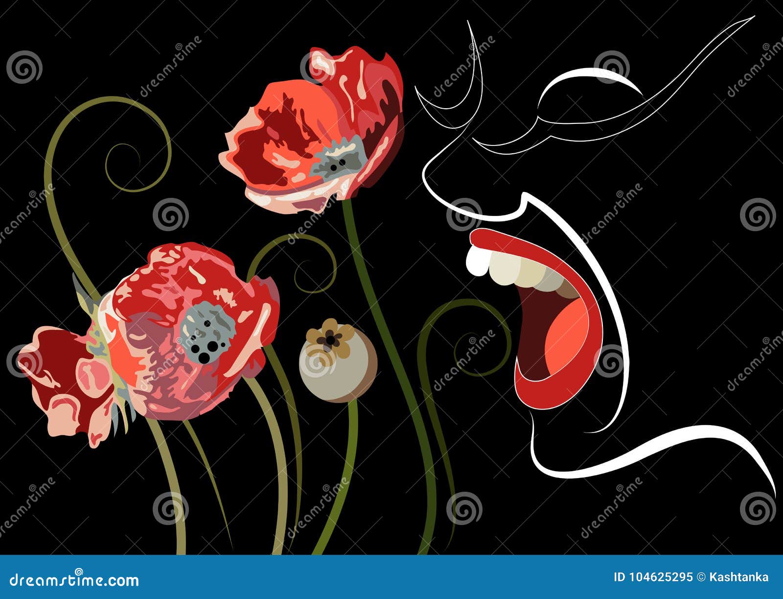 Graphic Illustration with Decorative Opiates 3 Stock Vector ...