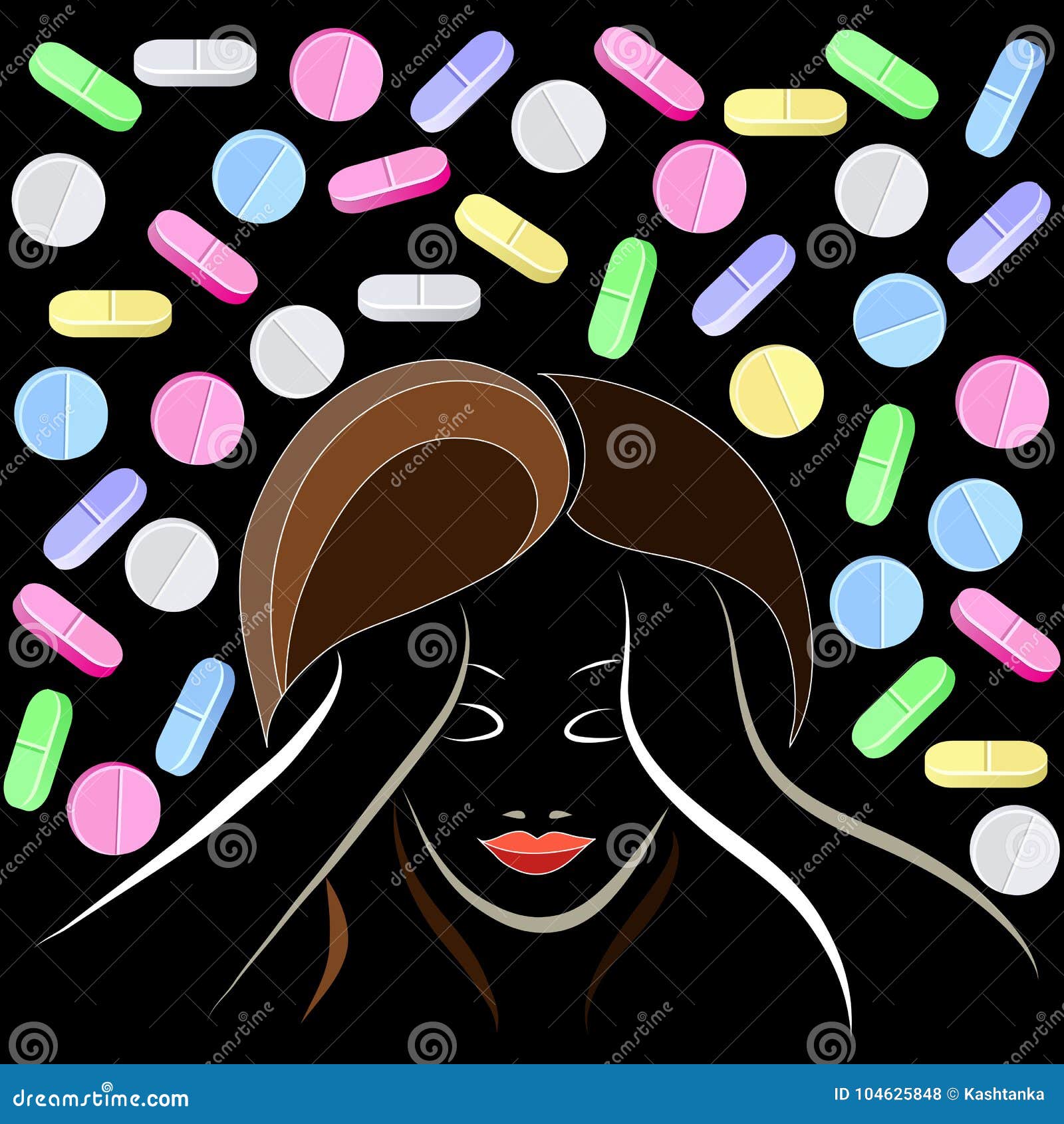 Graphic Illustration with Decorative Opiates 7 Stock Vector ...