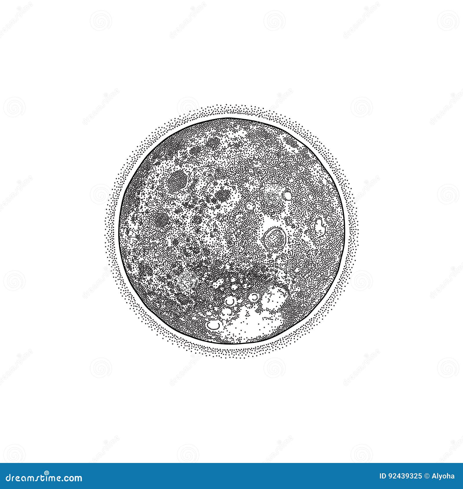 Graphic Illustration of Dots Moon Stock Vector - Illustration of clean ...