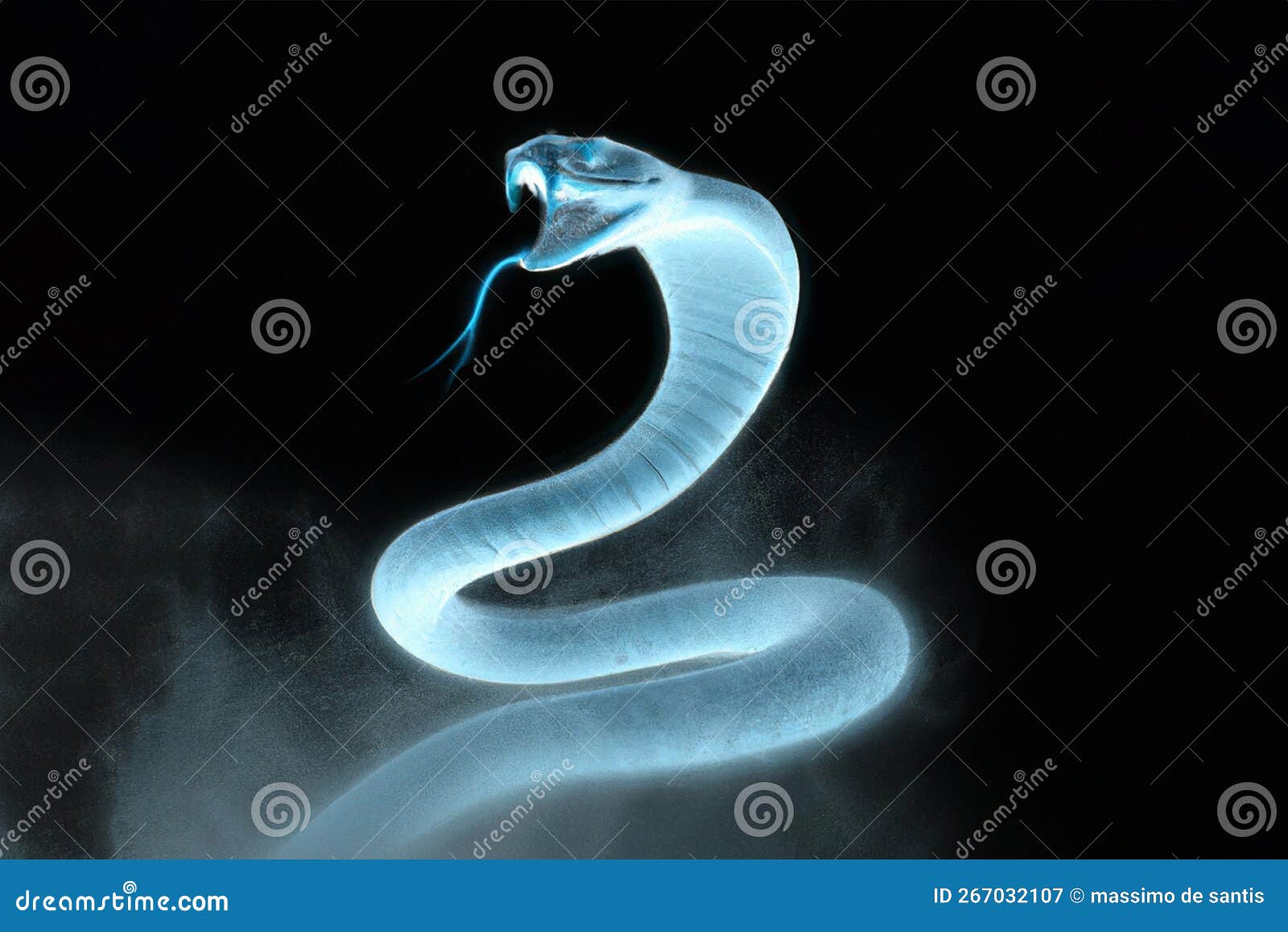 Graphic Illustration of a Fantasy Celestial Viper Stock Illustration ...
