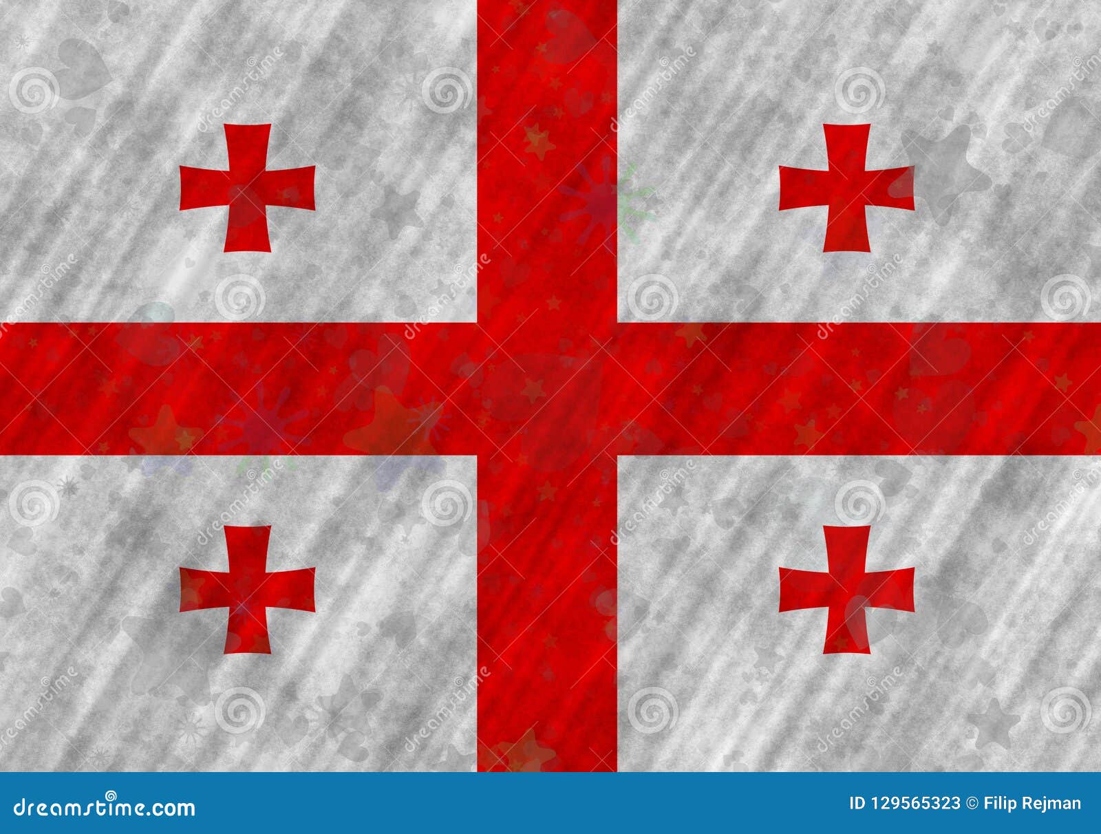 Illustration of a Georgian Flag Stock Illustration - Illustration of ...