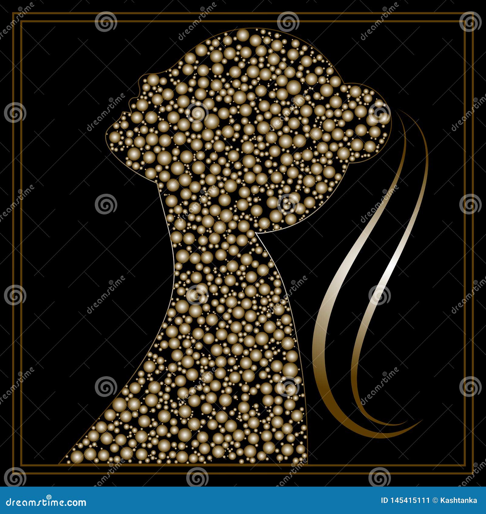 Golden Profile Icon Royalty-Free Illustration | CartoonDealer.com #73959732