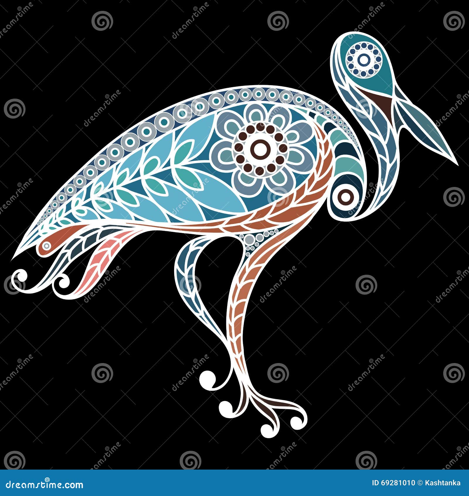 Graphic Illustration with Lacy Stork 1 Stock Vector - Illustration of ...