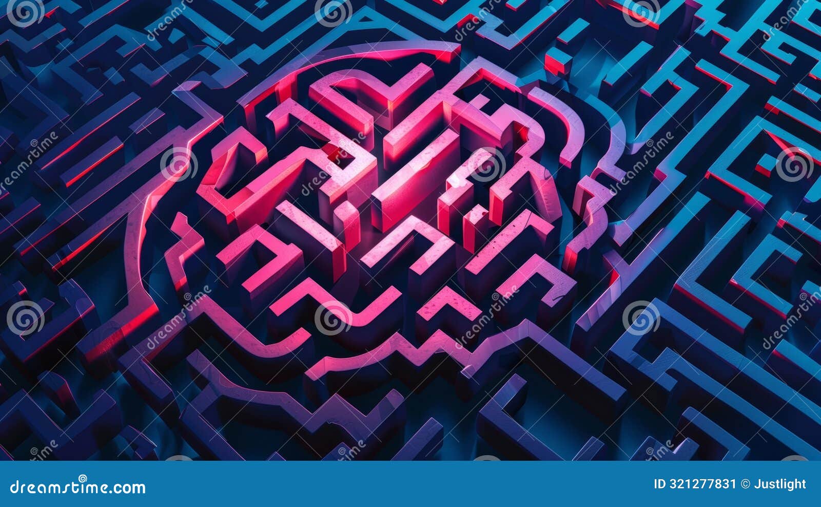 Graphic Illustration of a Maze with the Words Cognitive Decline Written ...