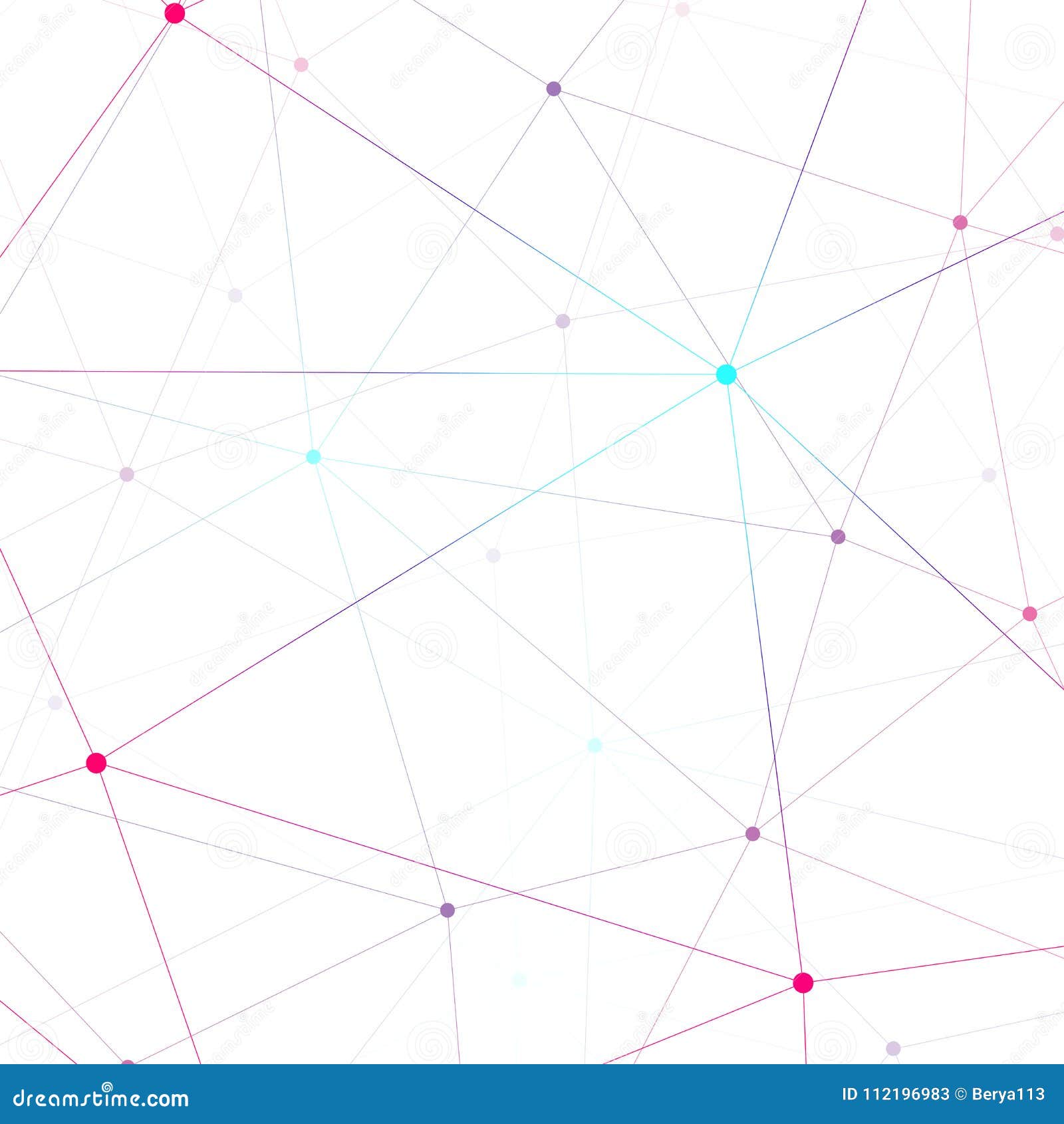 Graphic Illustration Molecule and Communication. Colorful Dots with ...