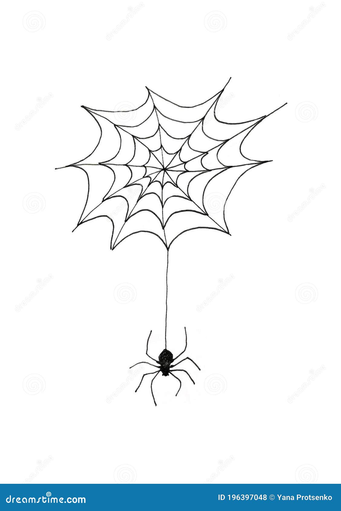 Graphic Illustration of Spider and Cobwebs. Stock Illustration ...