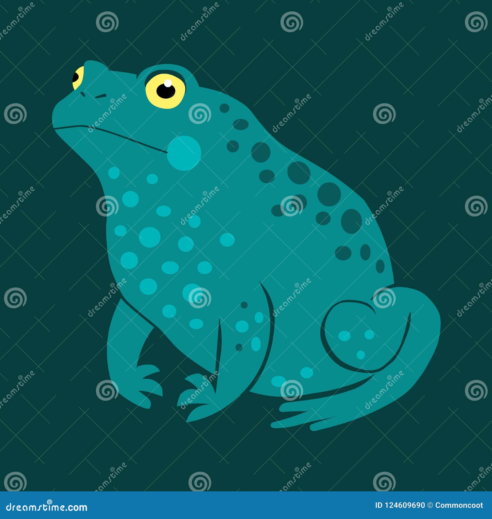 Illustration of a Blue Toad Stock Illustration - Illustration of animal ...