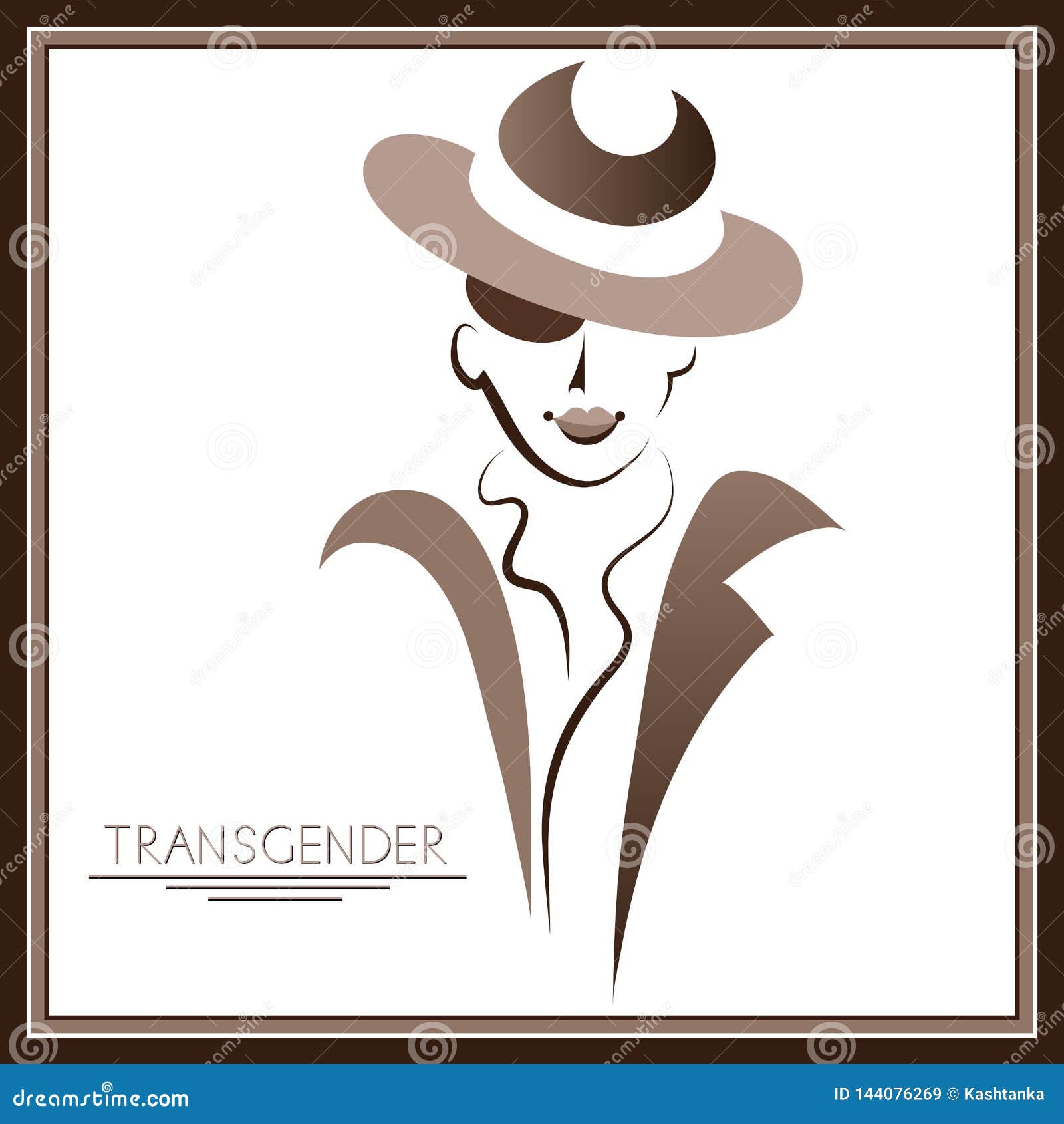 Graphic Illustration with Transgender 1 Stock Vector - Illustration of ...